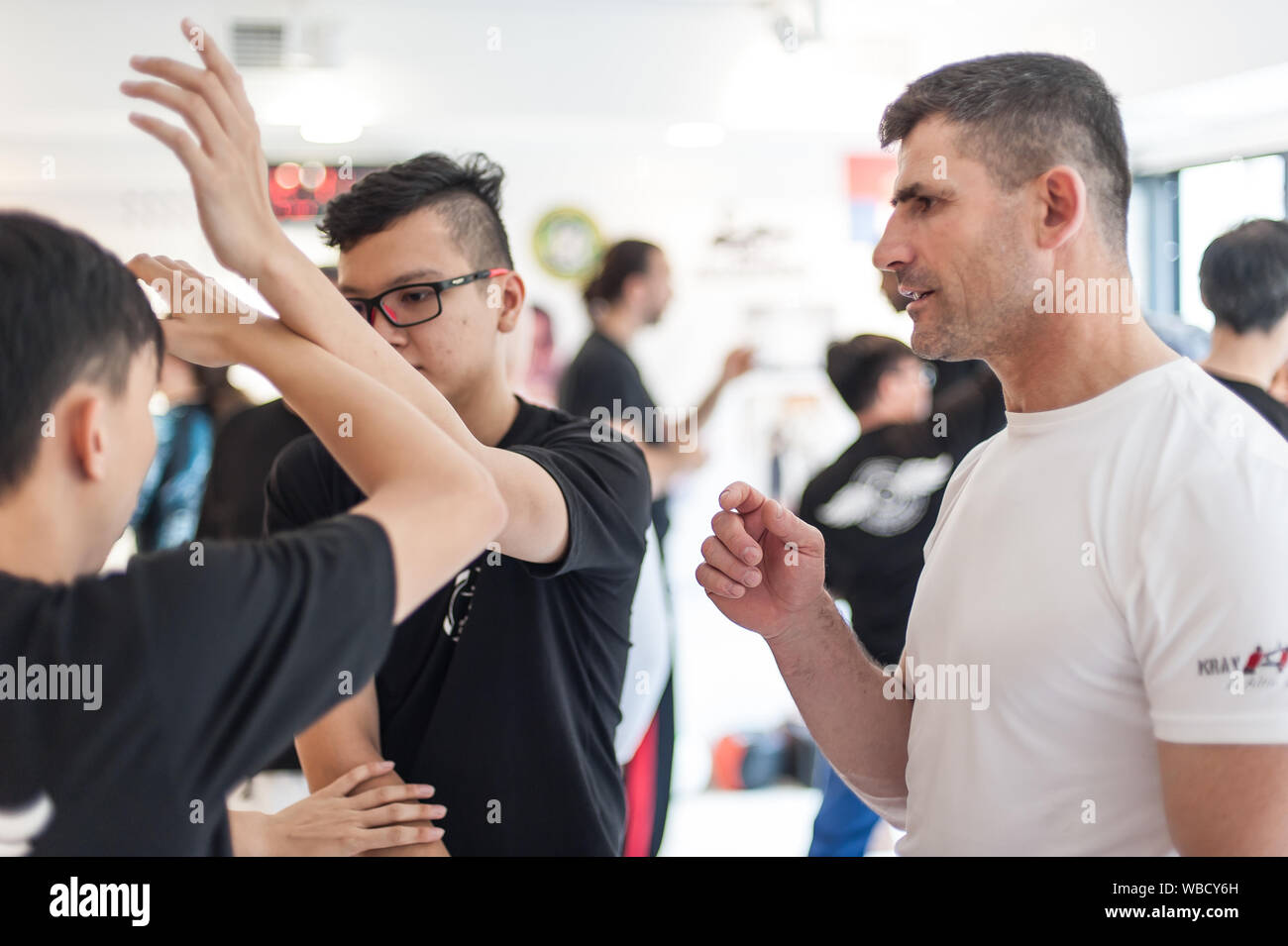 ISTANBUL, TURKEY - Maj 30 - Jun 02. 2019. Kapap instructor Altin Qoku ...