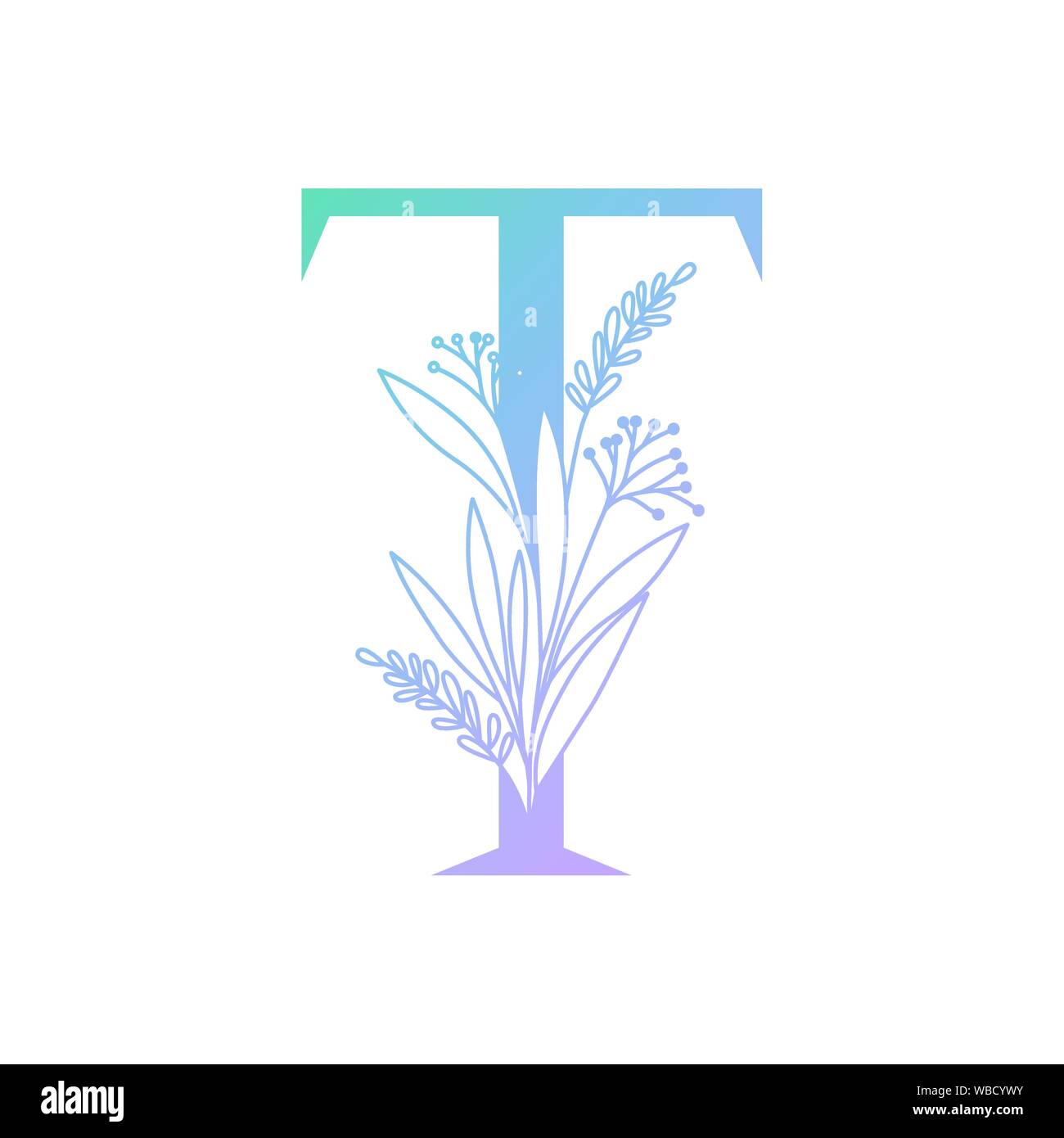 letter of the alphabet with leaves Stock Vector Image & Art - Alamy