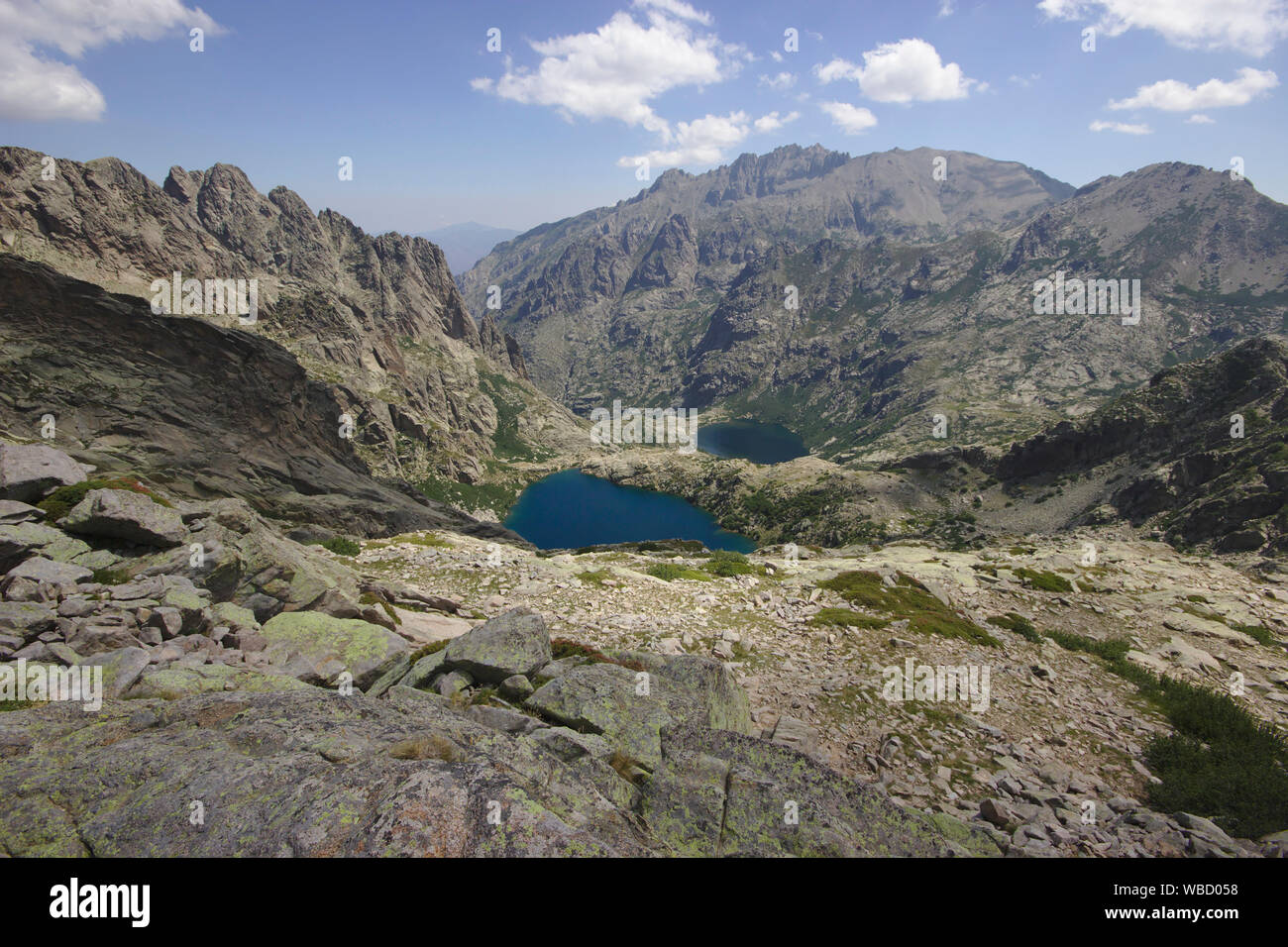 Lac de Capitello and Lac de Melo from GR20 near Bocca alle Porta ...