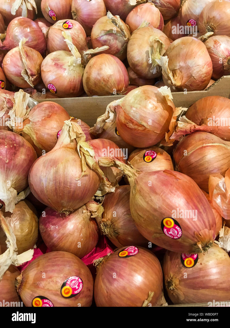 Yellow onions, Lyon, Rhone, France Stock Photo - Alamy