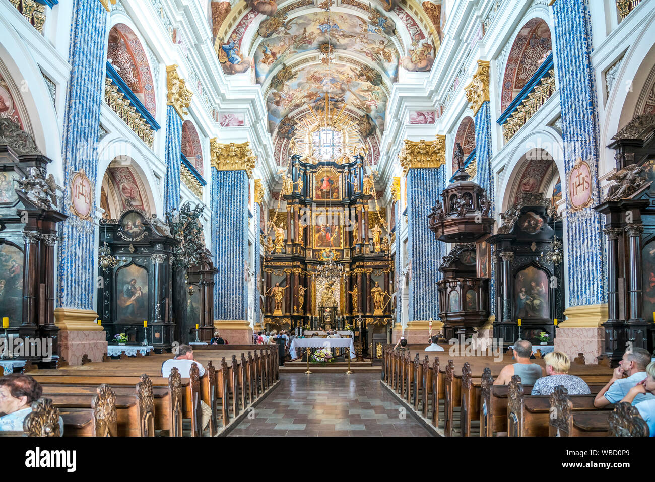 Innenraum der Wallfahrtskirche Heilige Linde / Swieta Lipka, Ermland-Masuren, Polen, Europa ...