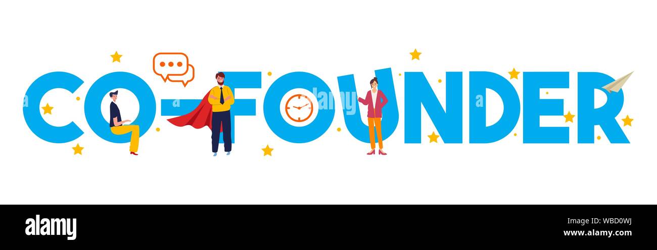 Co-founders partnership in start-up company. Friends colleagues working ...