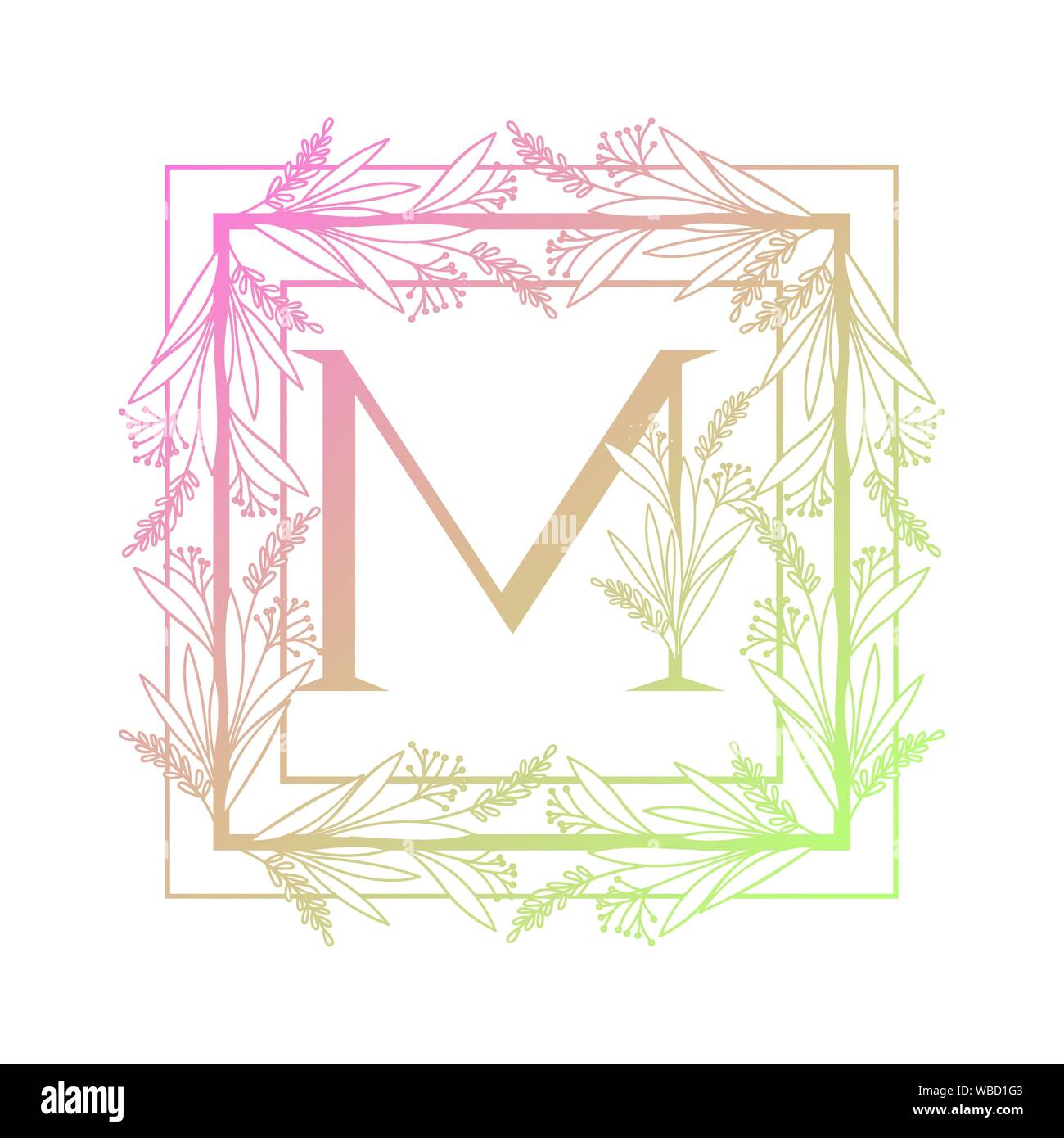 letter of the alphabet with vintage style frame Stock Vector Image ...
