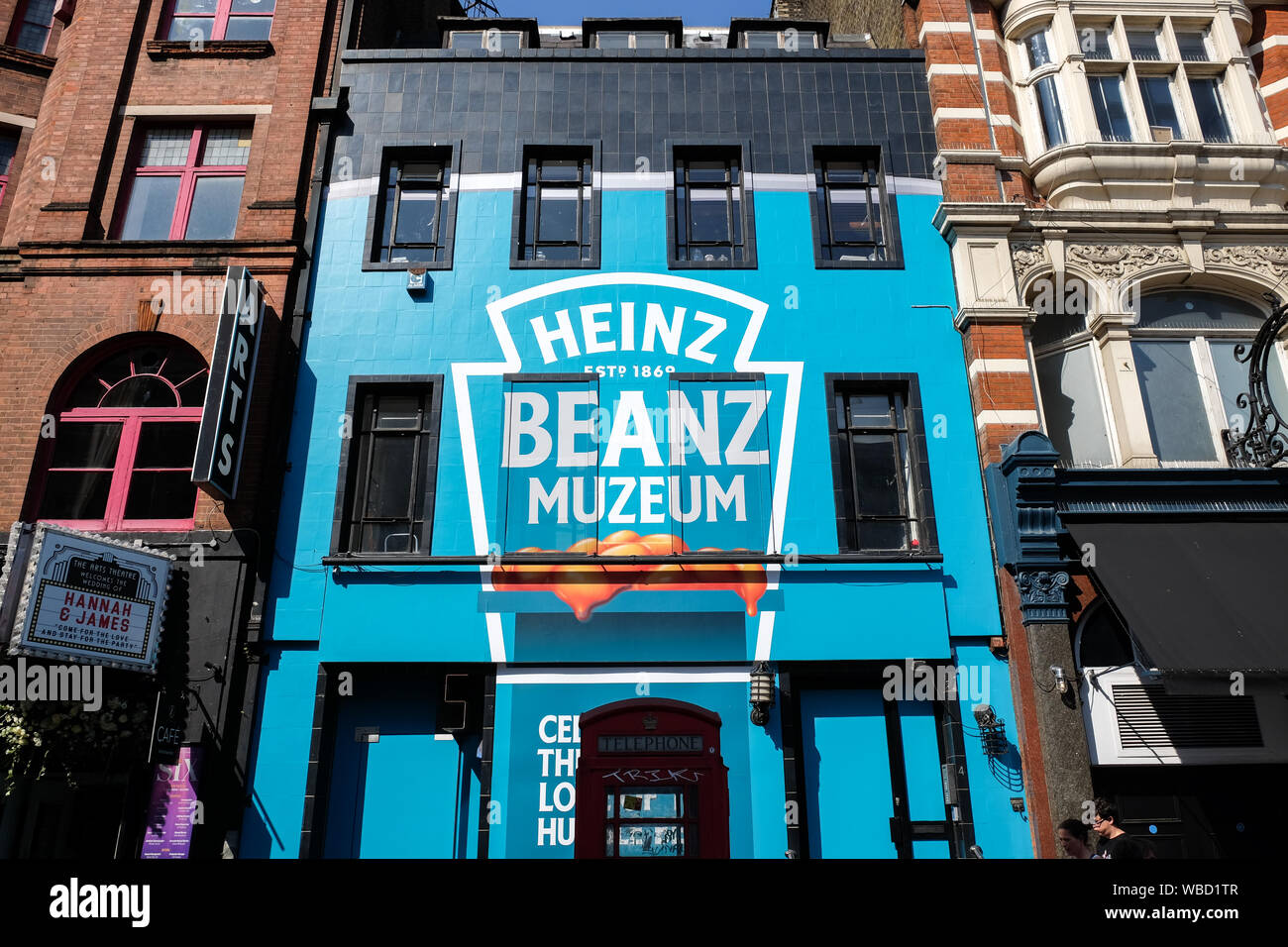 Great Newport Street, London, UK. 26th August 2019. Heinz Beanz museum ...
