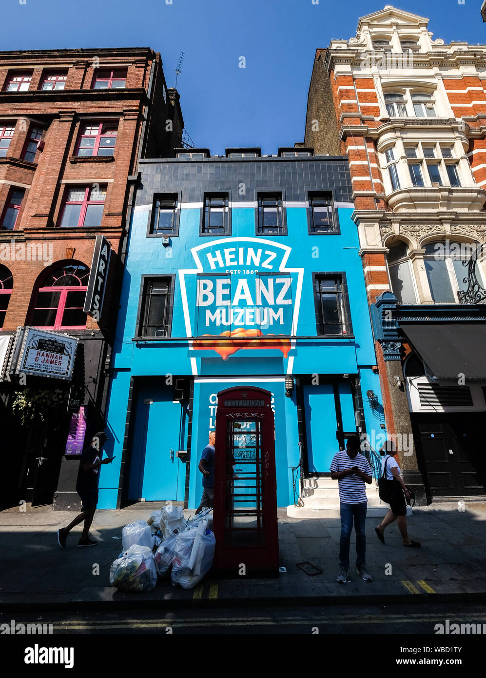 Great Newport Street, London, UK. 26th August 2019. Heinz Beanz museum ...