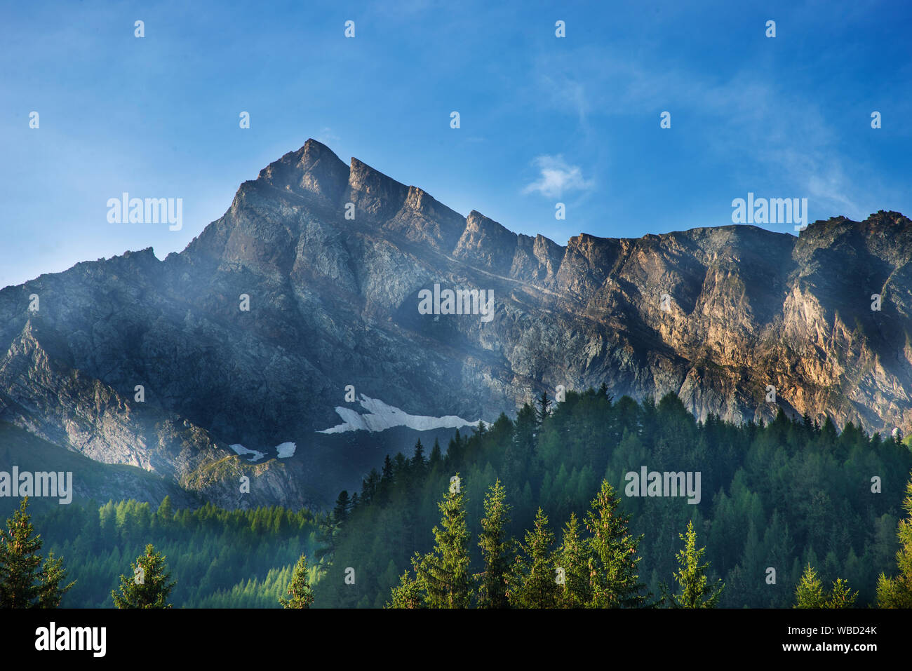 The peaks of the Alps are always spectacular with their forests and ...