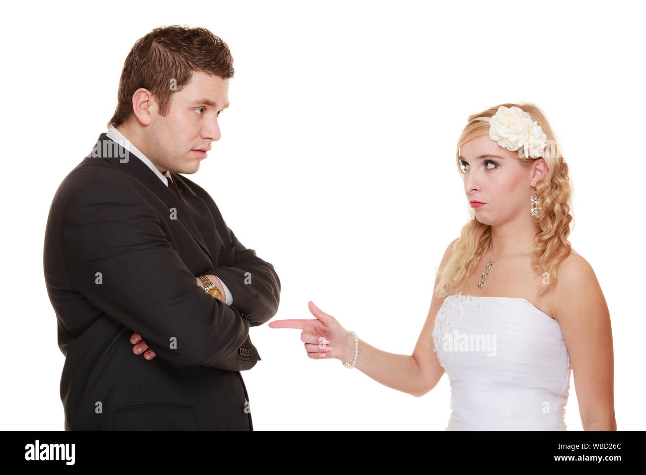 Wedding couple in fight conflict hi-res stock photography and images ...