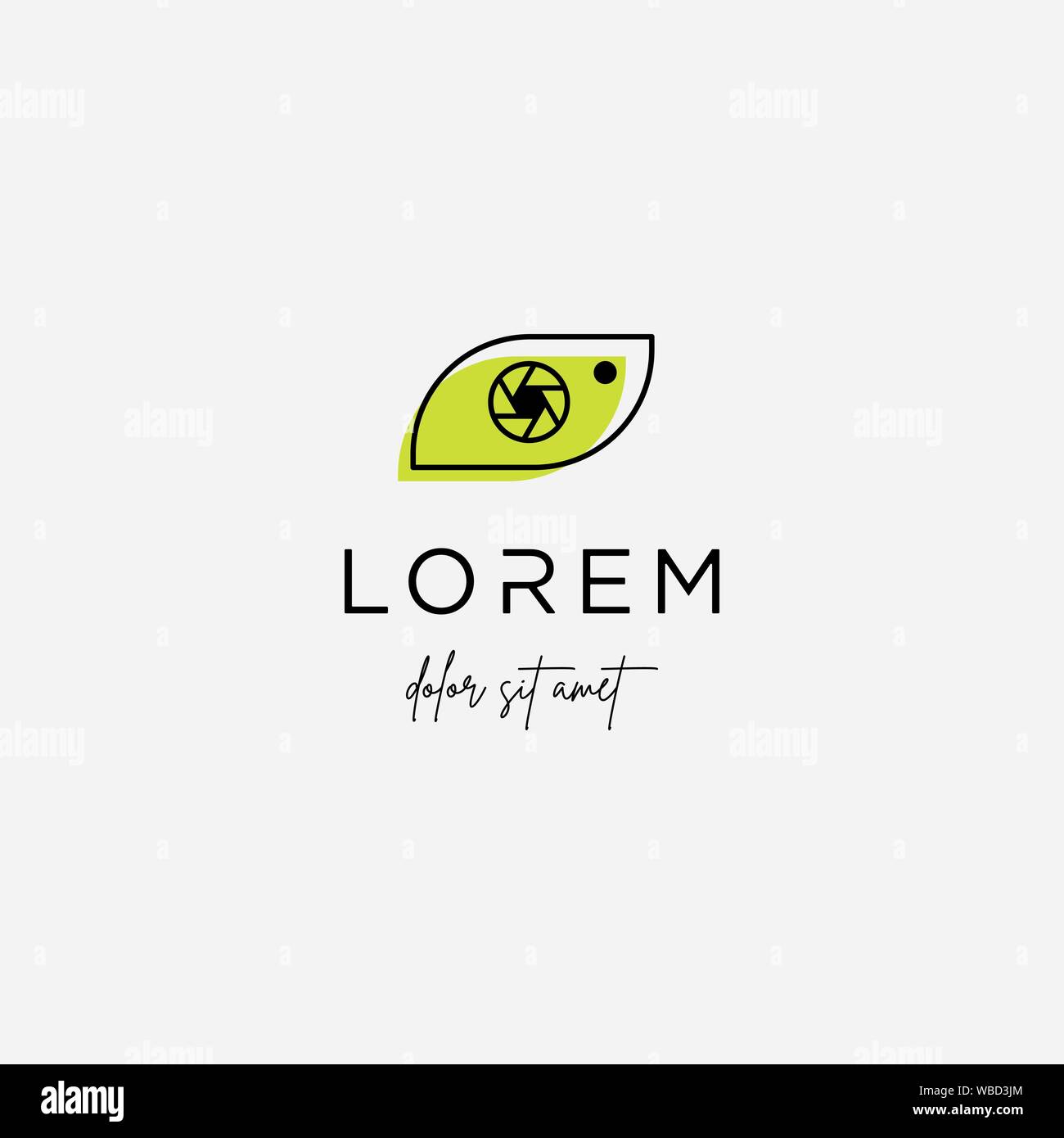 Camera Shutter Leaf Logo Design Vector Icon Stock Vector Image & Art ...