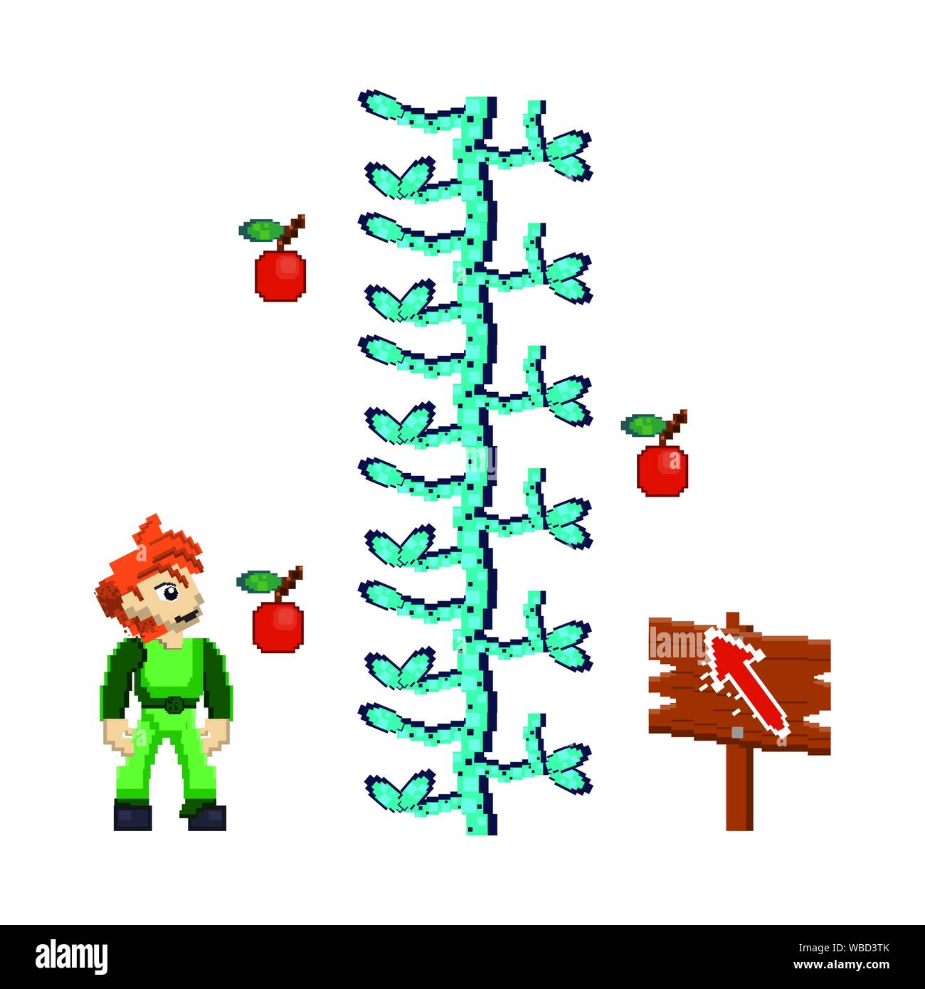 videogame pixelated retro art cartoon Stock Vector Image & Art - Alamy