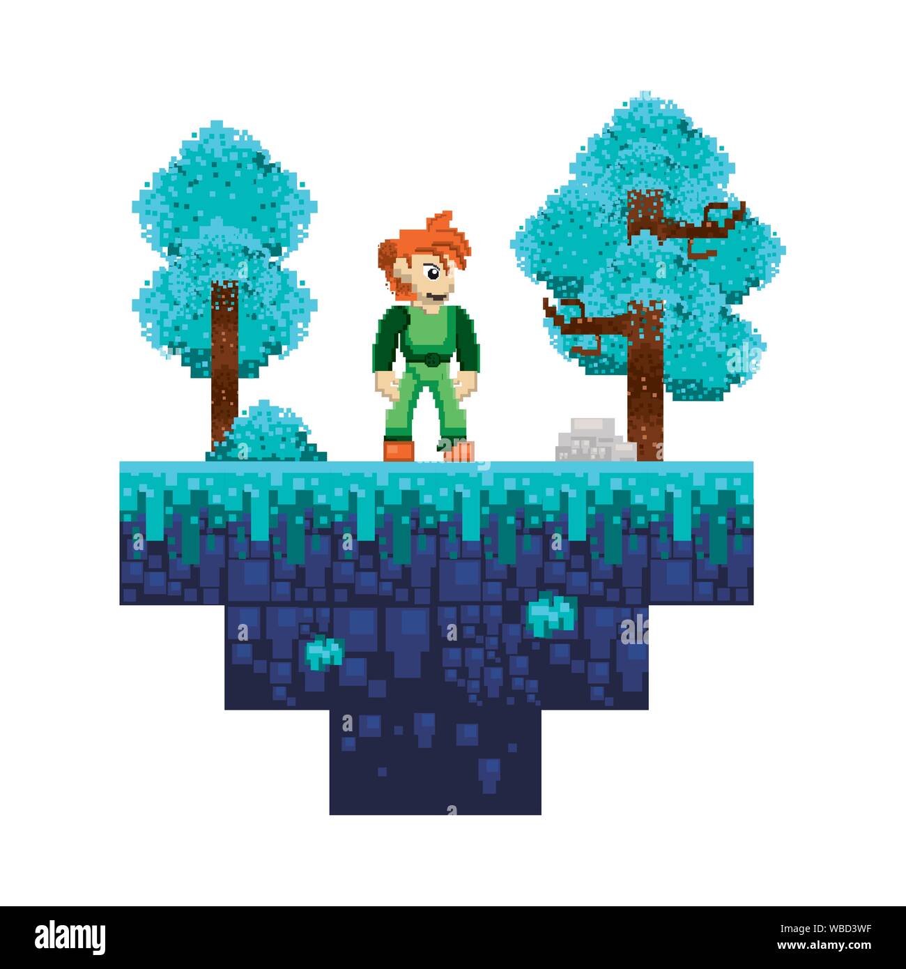 videogame pixelated retro art cartoon Stock Vector Image & Art - Alamy