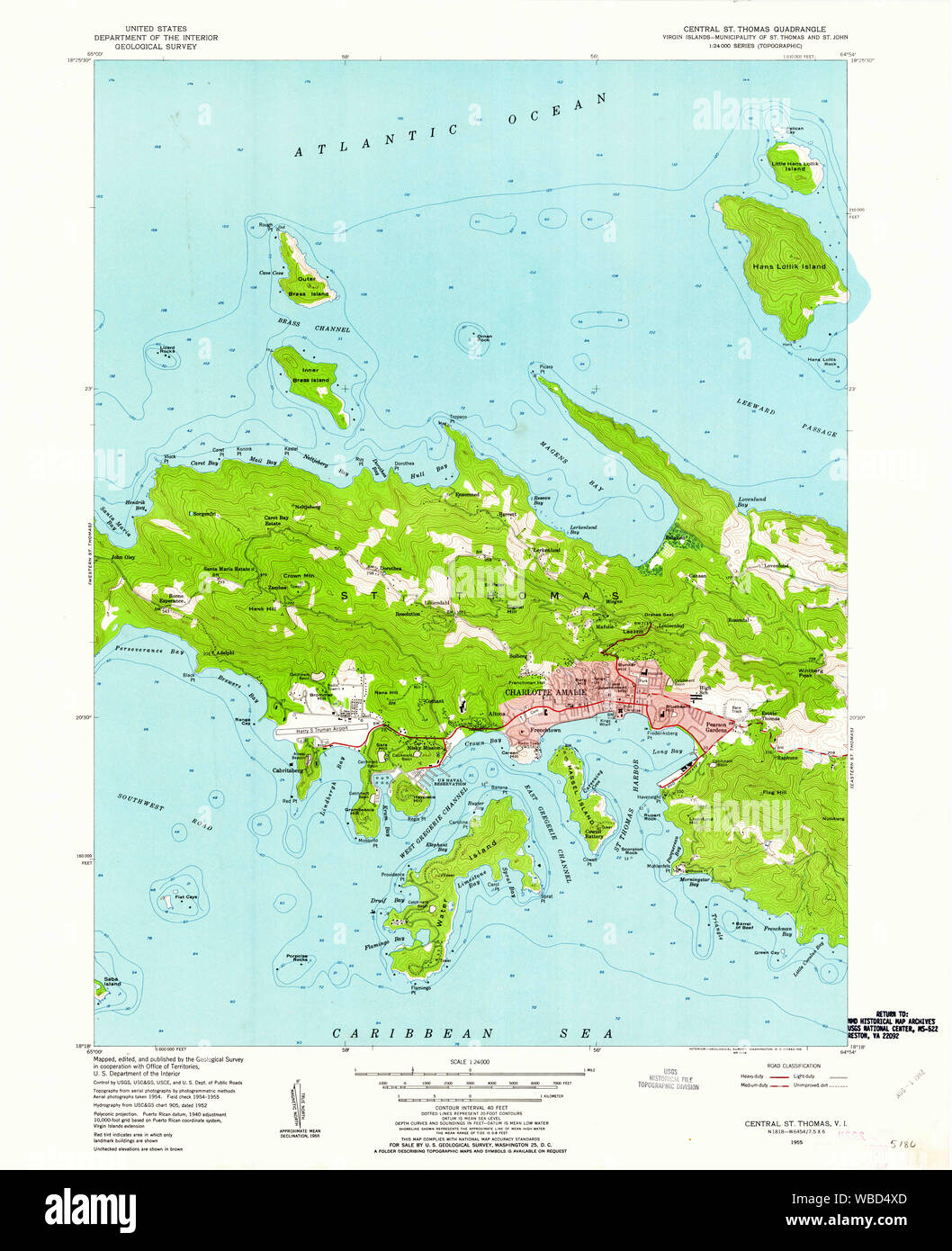 St thomas map hi-res stock photography and images - Alamy