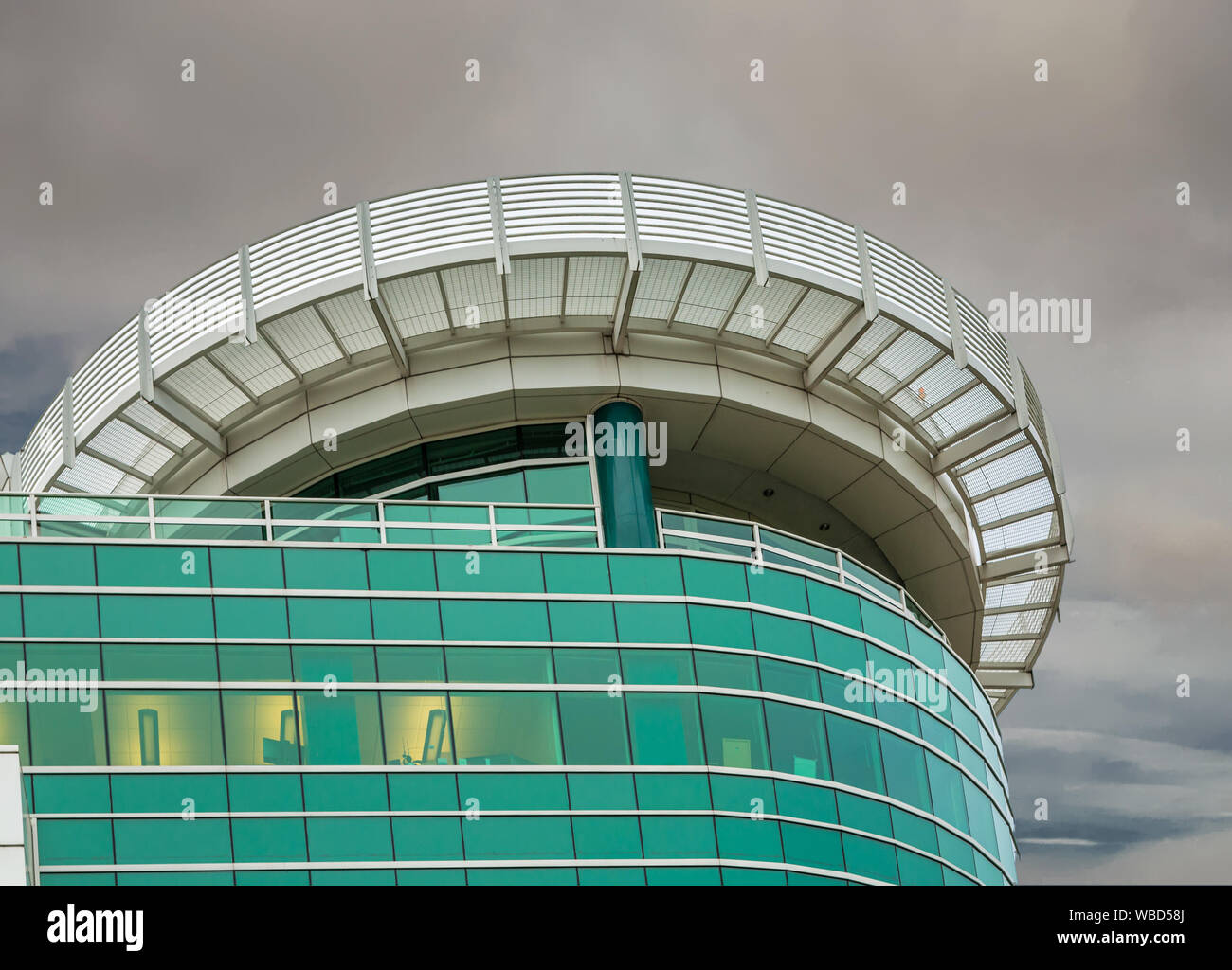 Round Roof on a Modern Glass Building Stock Photo - Alamy