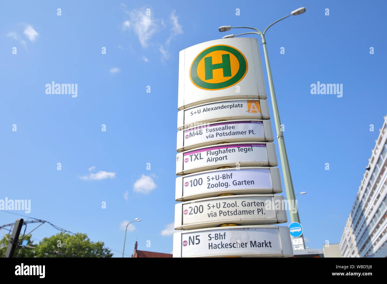 BVG bus stop Berlin Germany Stock Photo - Alamy