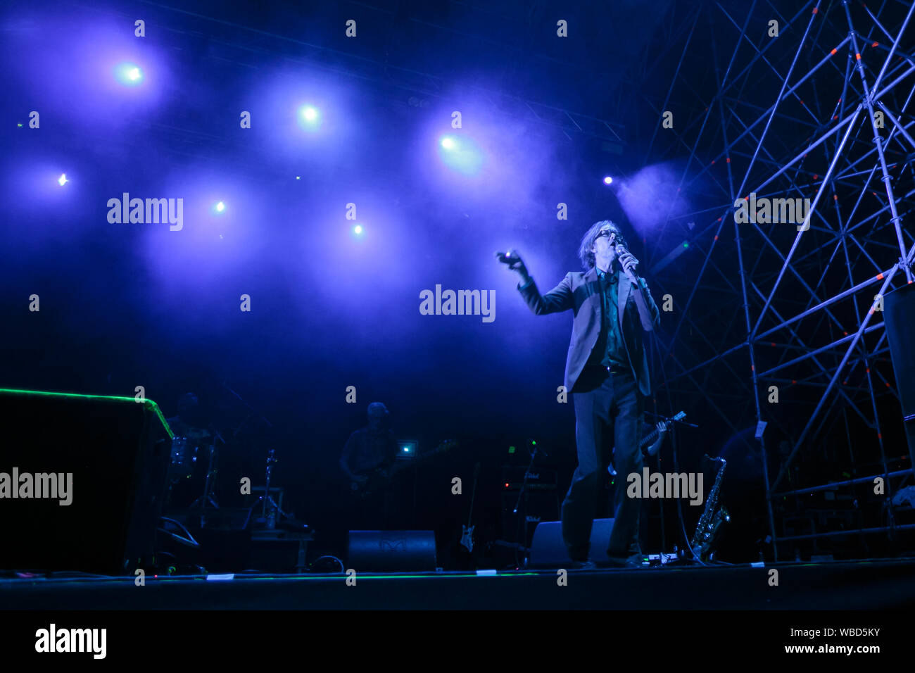 Turin, Italy. 25th Aug, 2019. The singer of the band Pulp, Jarvis ...
