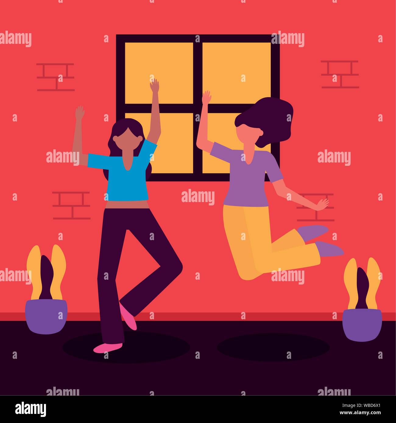 celebrating happy young people design Stock Vector Image & Art - Alamy
