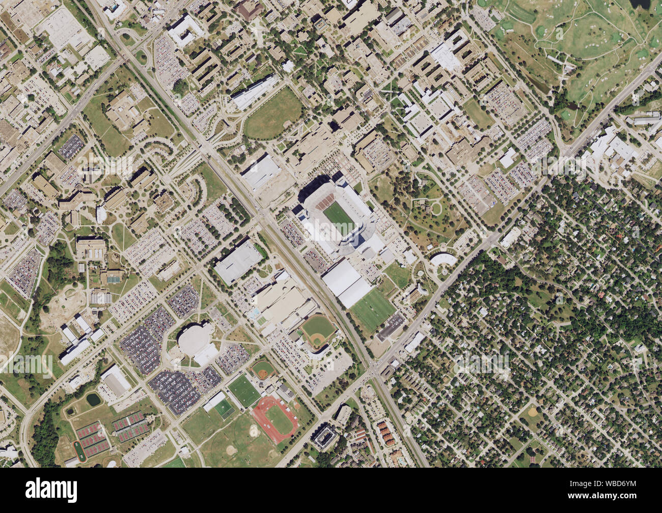 Aerial photography of Kyle Field, College Station, Texas, USA. Image ...