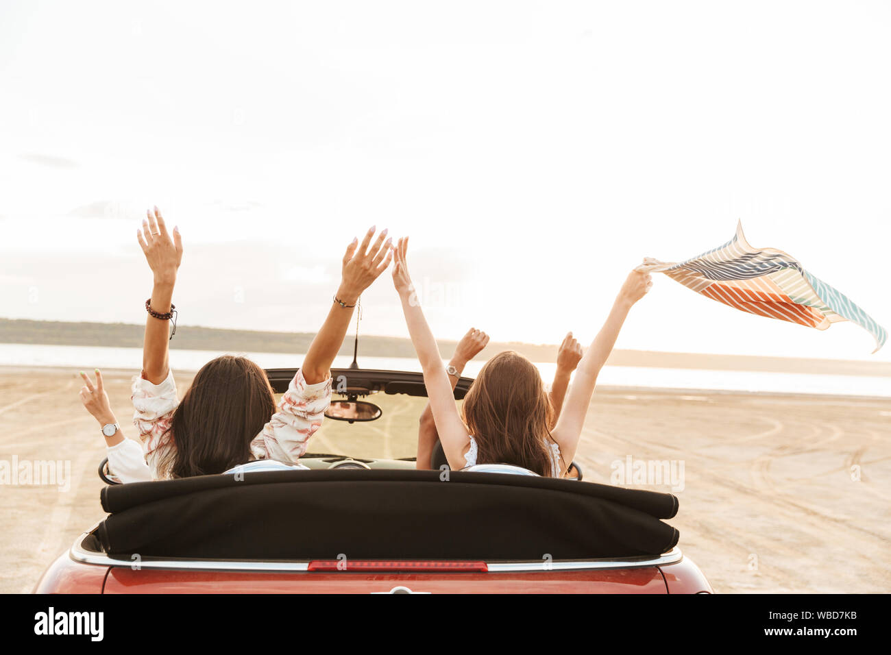 Back view picture of a beautiful pretty young pretty women friends ...