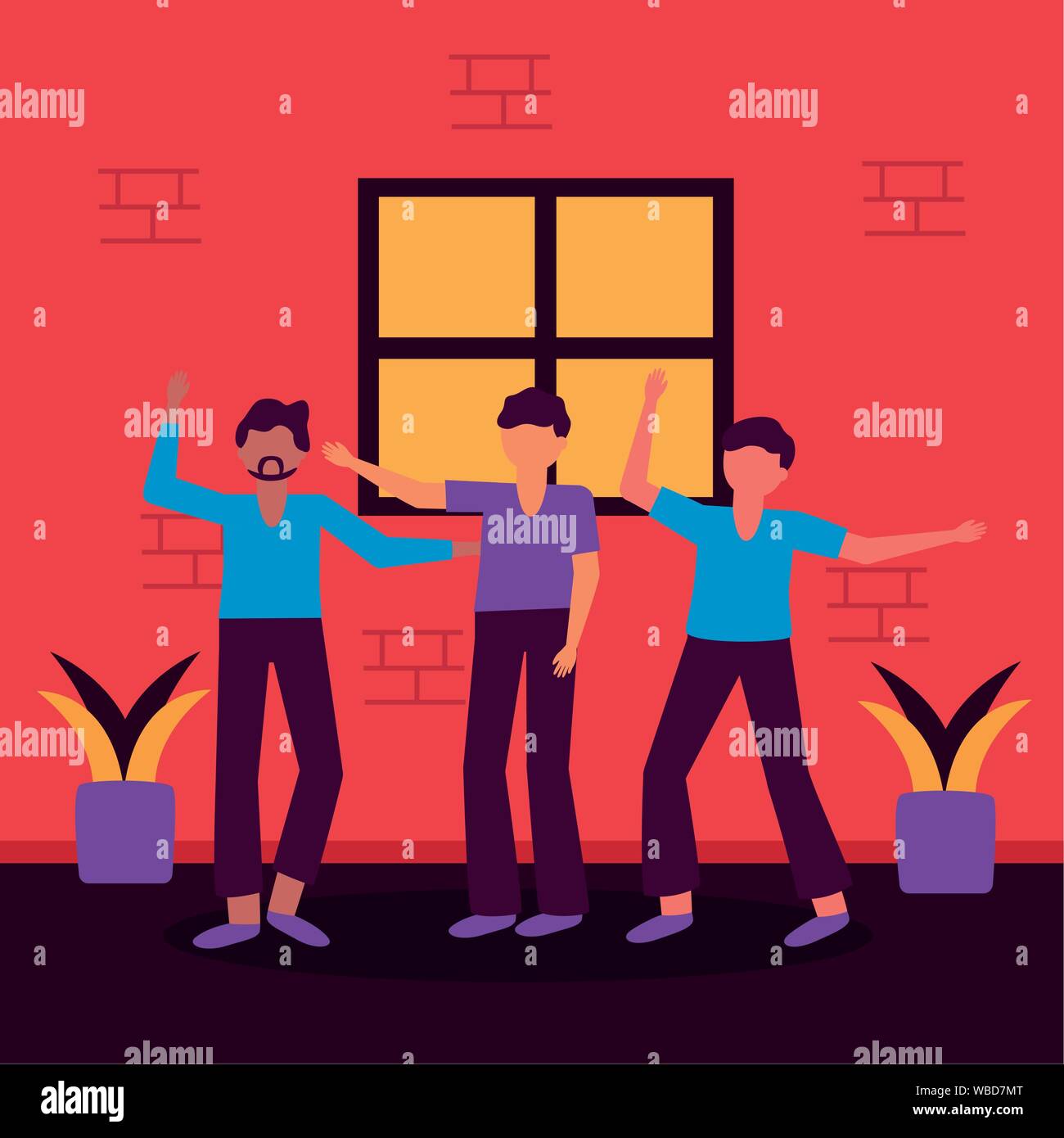 celebrating happy young people design Stock Vector Image & Art - Alamy