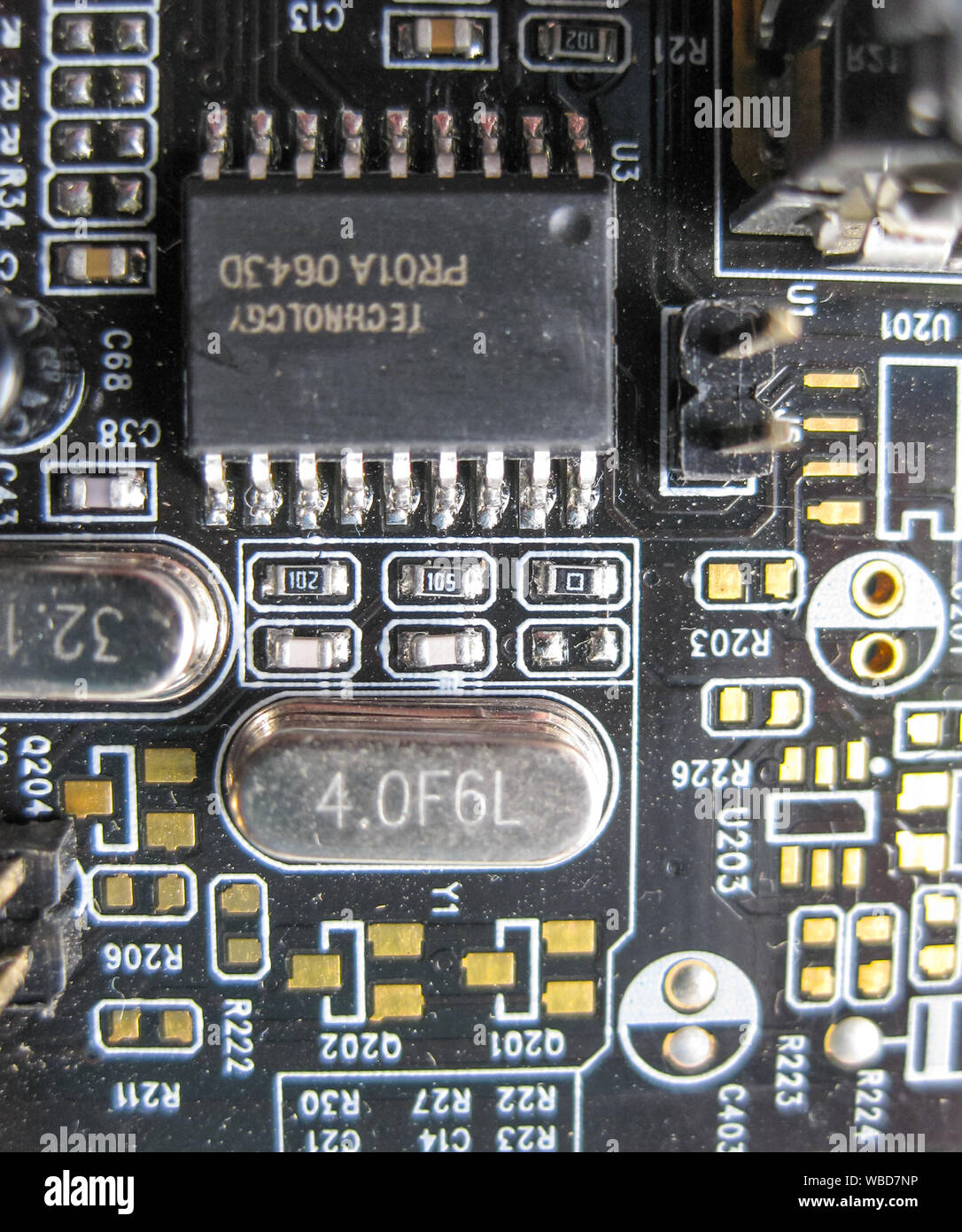 Electronic board with electrical components. Electronics of computer ...