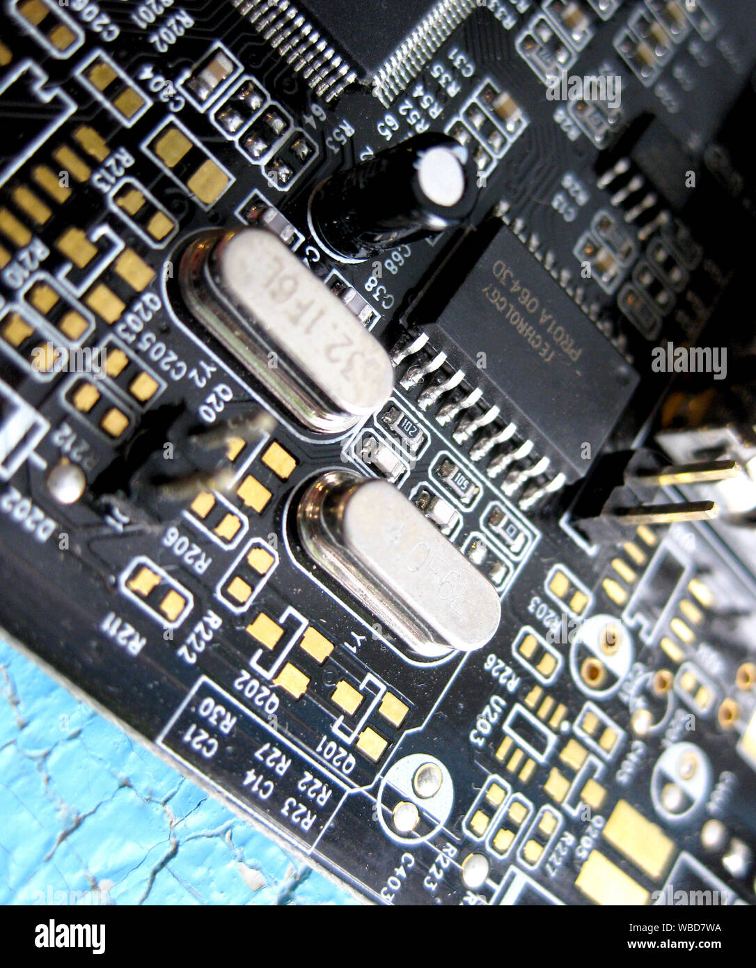 Electronic board with electrical components. Electronics of computer ...