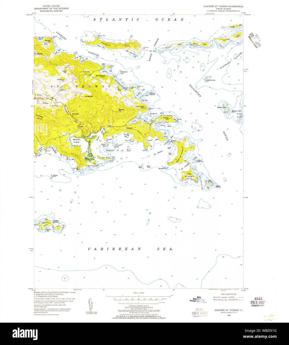Map of st thomas Cut Out Stock Images & Pictures - Alamy