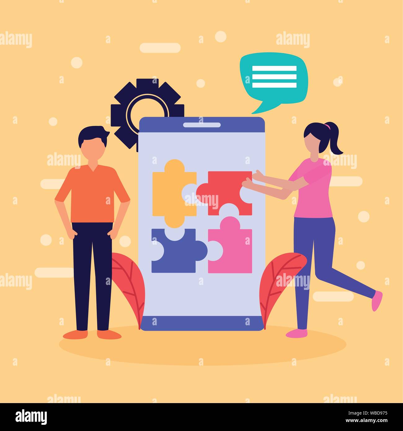 people teamwork flat design image Stock Vector Image & Art - Alamy