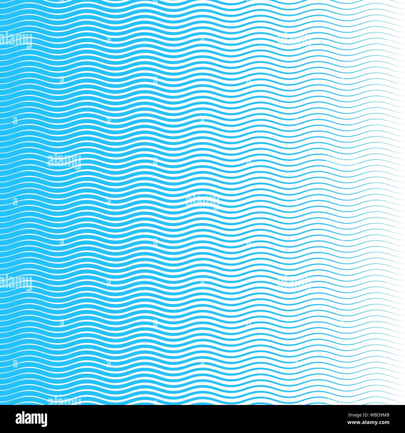 Vector illustration. Seamless wave background with gradient in blue ...