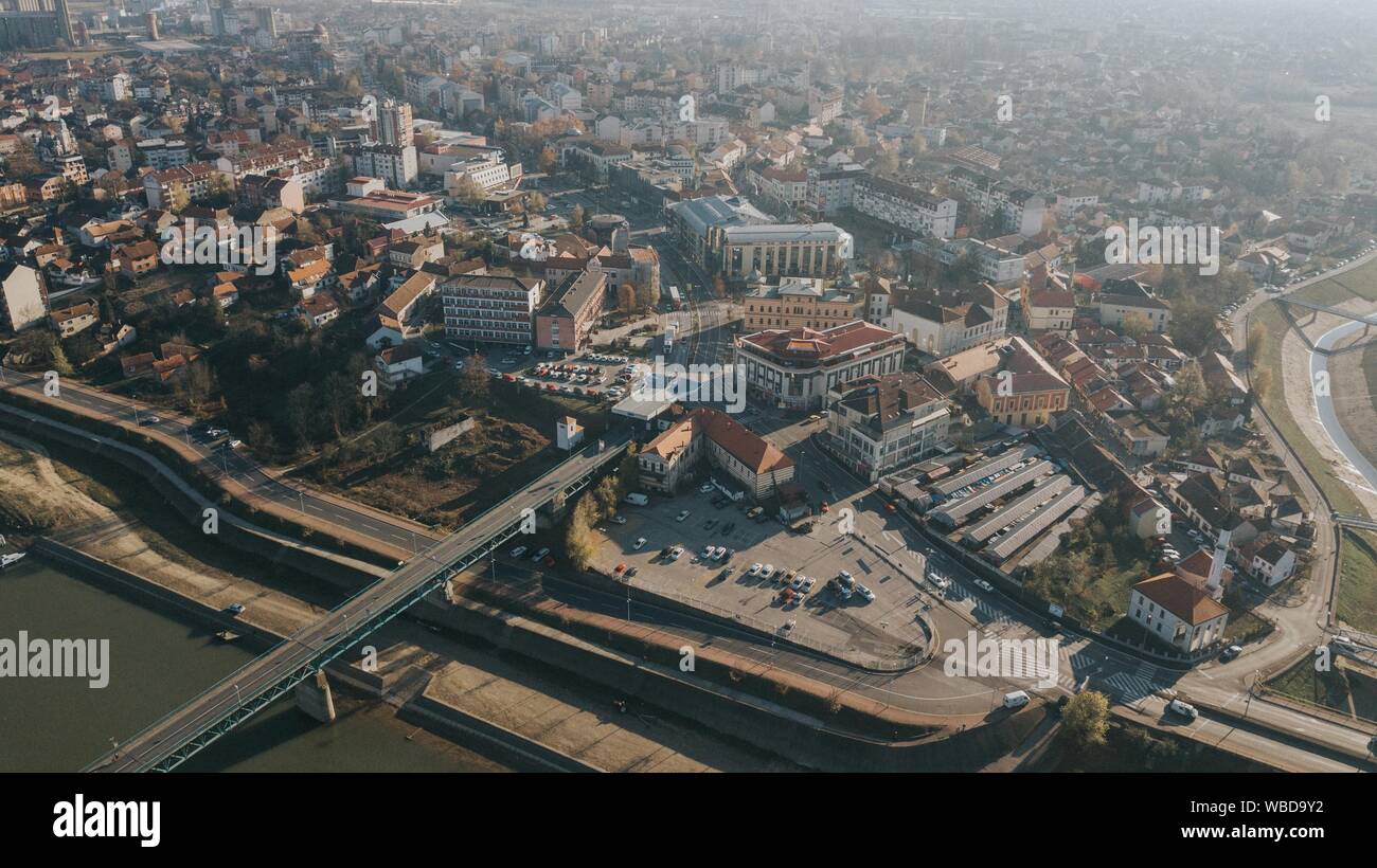 Aerial beautiful shot city on hi-res stock photography and images - Alamy