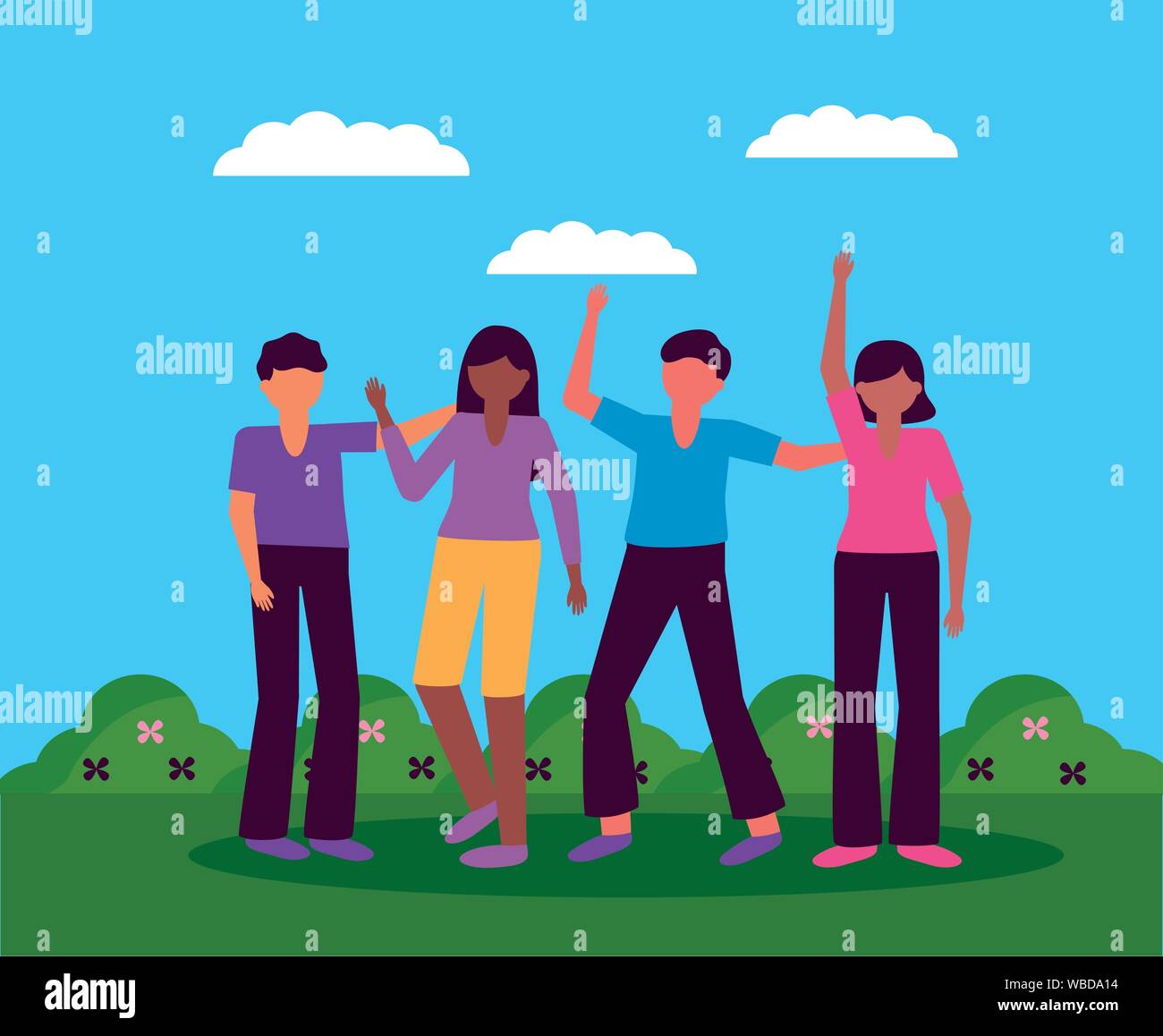 celebrating happy young people design Stock Vector Image & Art - Alamy