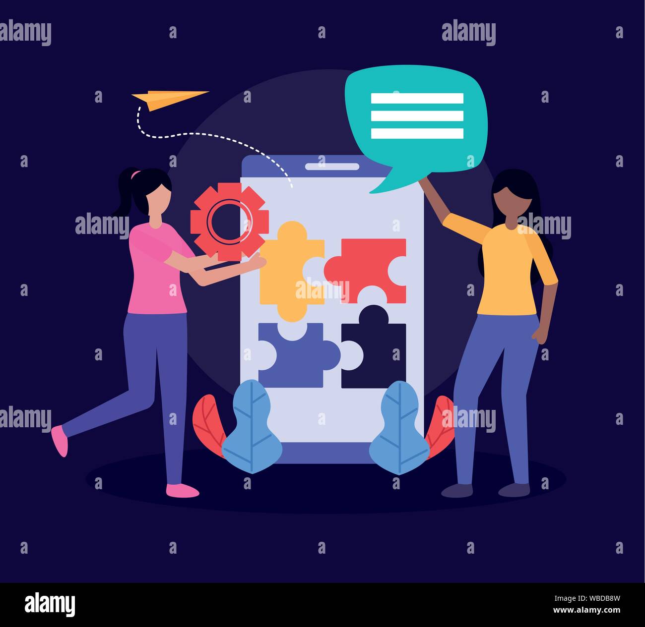 people teamwork flat design image Stock Vector Image & Art - Alamy