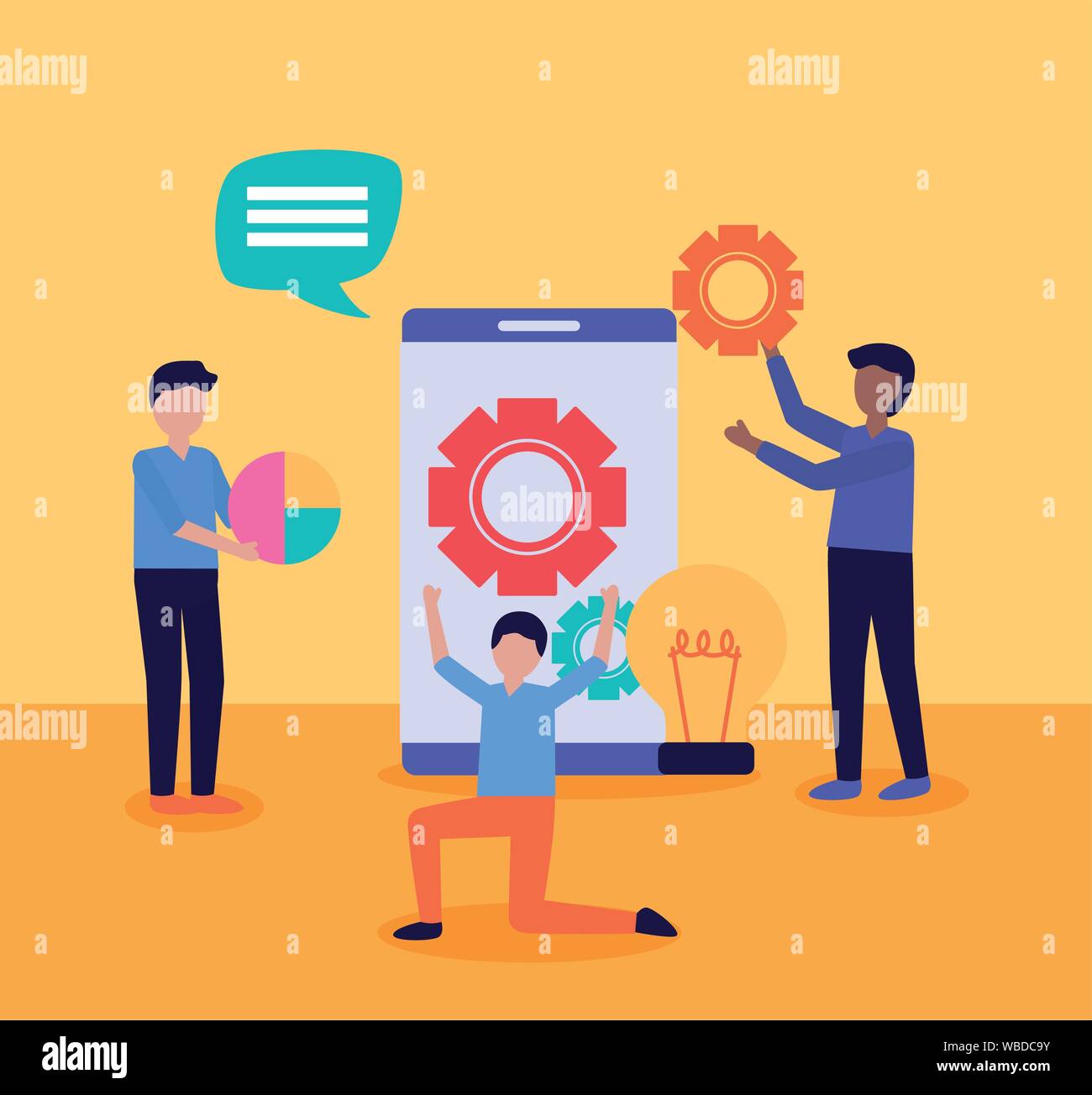 people teamwork flat design image Stock Vector Image & Art - Alamy