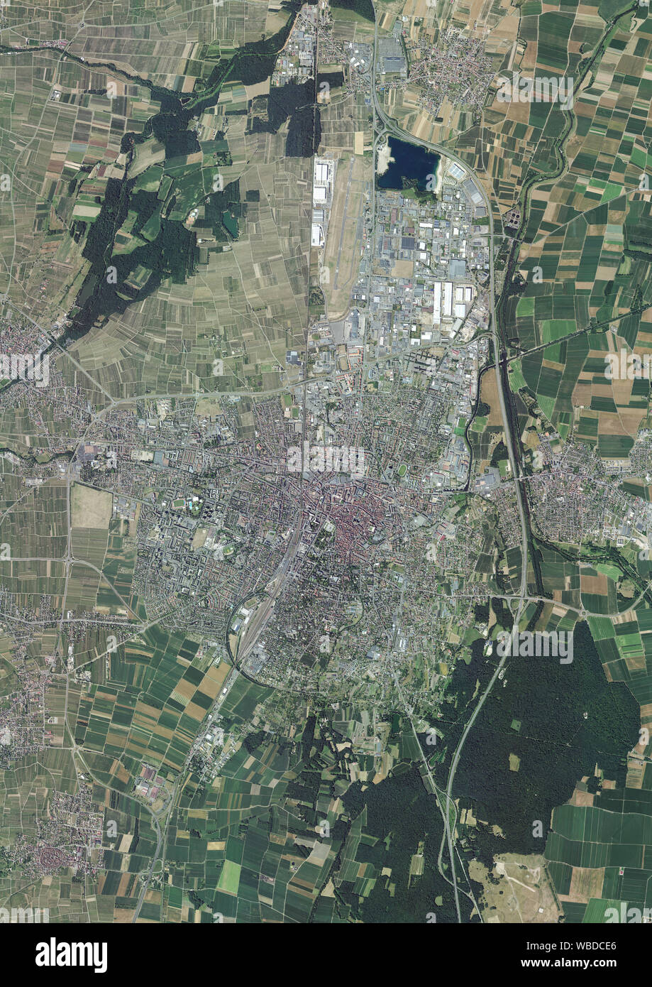 Aerial photography of Colmar, France, taken in 2015 Stock Photo - Alamy