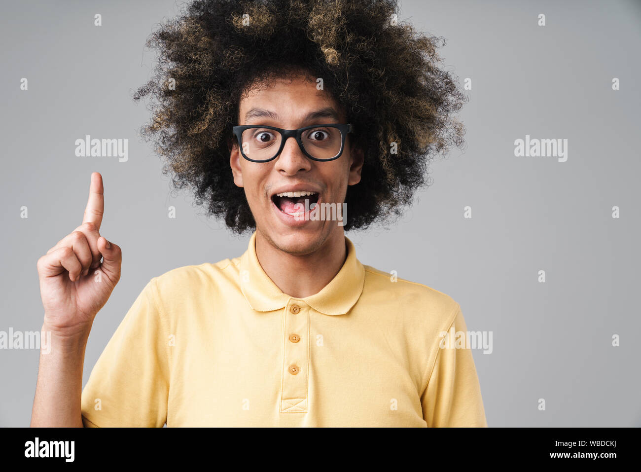 Funny nerd man pointing isolated hi-res stock photography and images ...