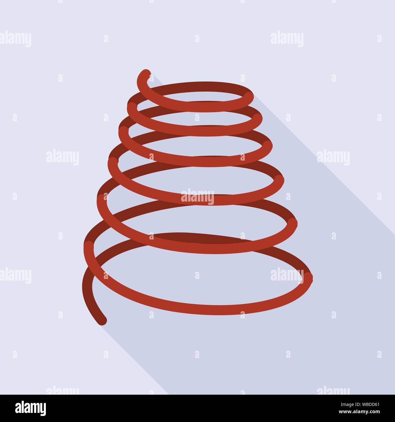 Metal coil cable icon, flat style Stock Vector Image & Art - Alamy
