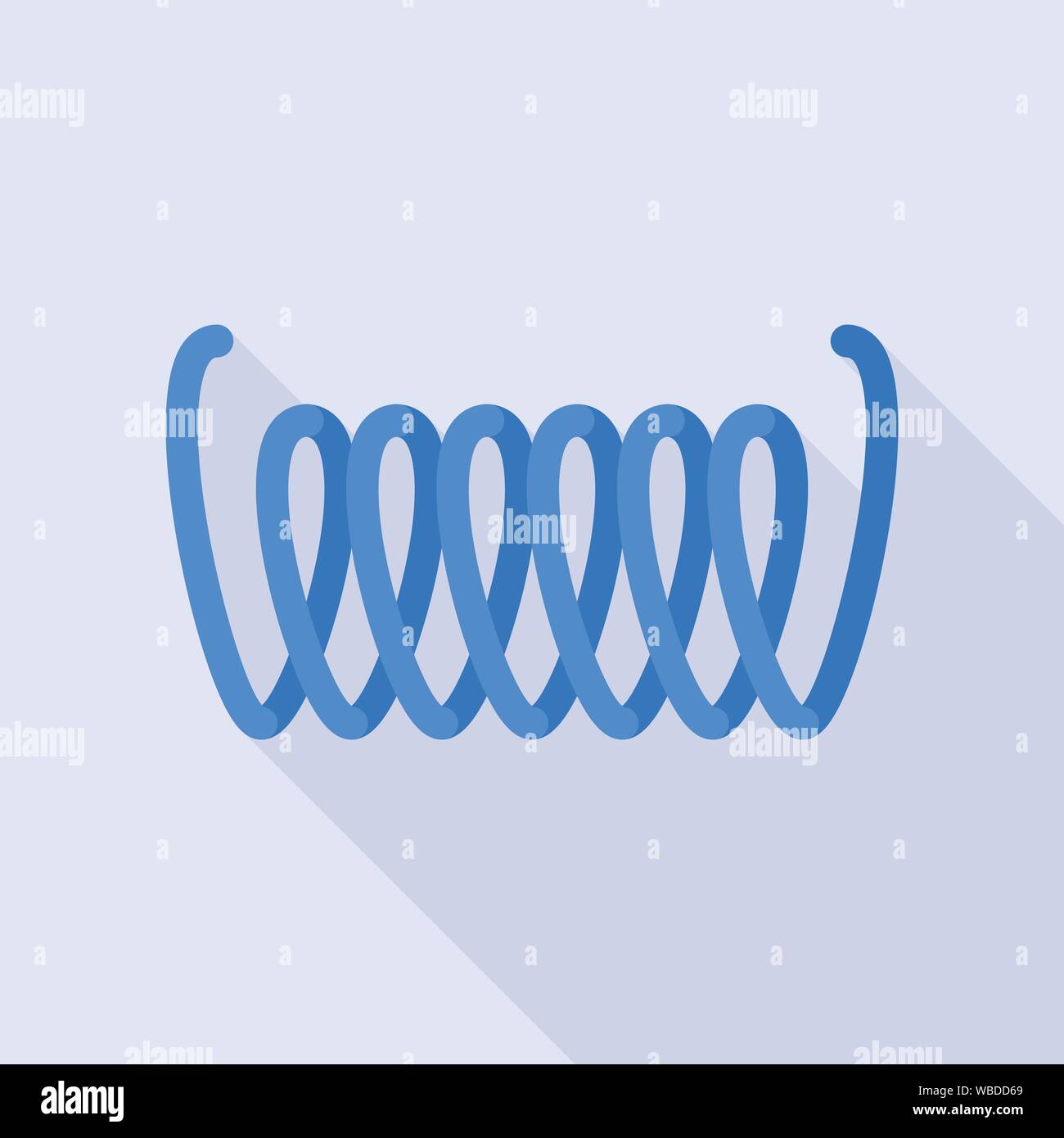 Blue flexible coil icon, flat style Stock Vector Image & Art - Alamy