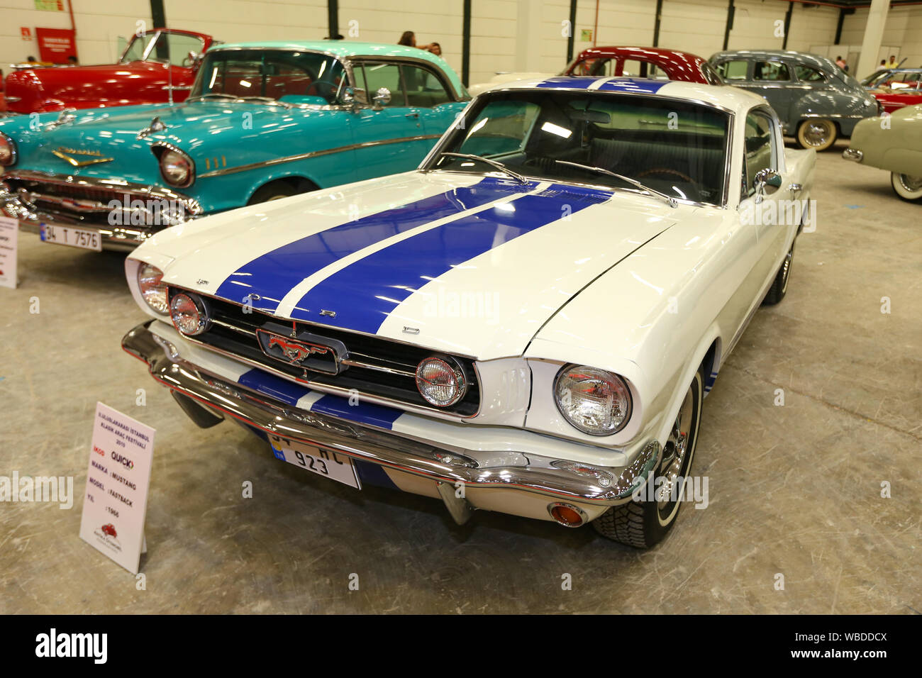 ISTANBUL, TURKEY - JUNE 29, 2019: Ford Mustang display at Istanbul ...