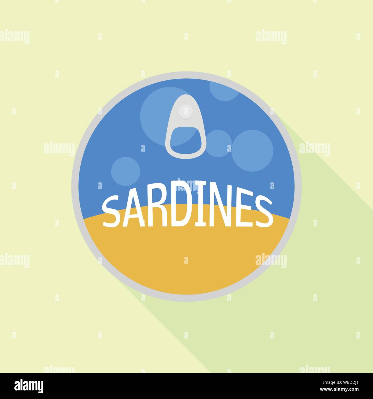 Metal can sardines in Stock Vector Images - Alamy