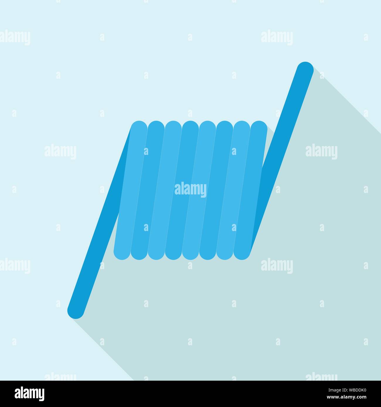 Blue metal coil icon, flat style Stock Vector Image & Art - Alamy