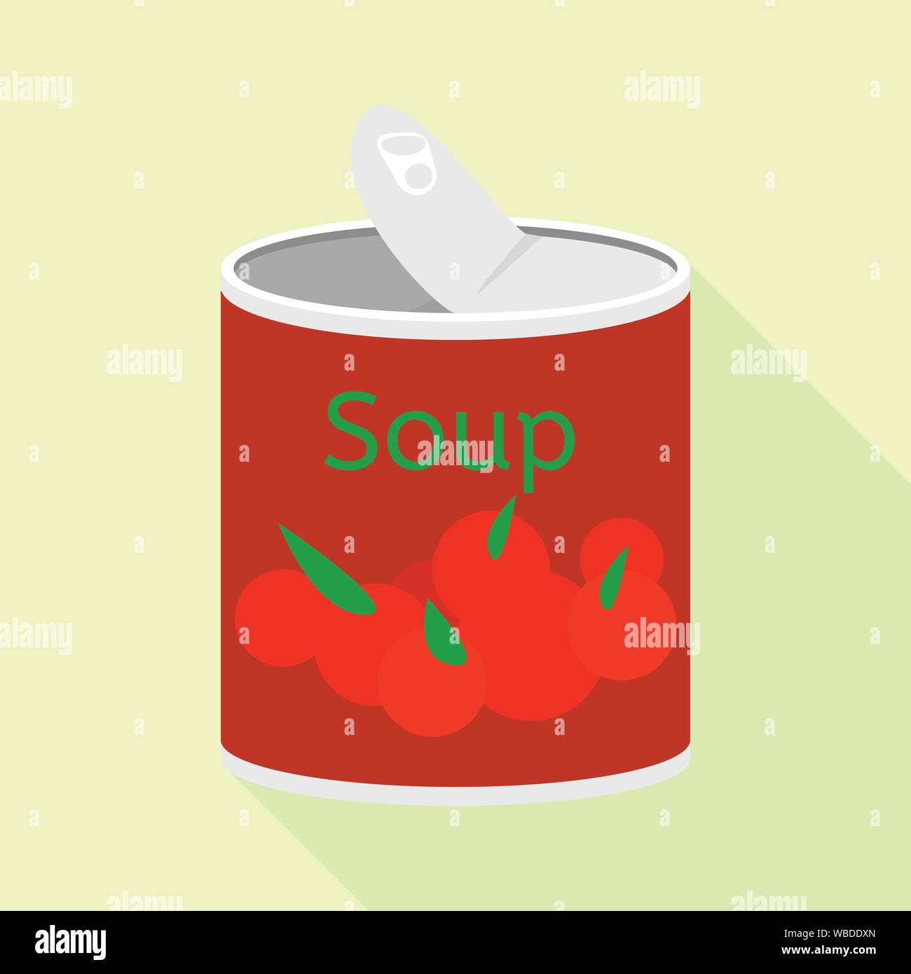 Soup tin can icon, flat style Stock Vector Image & Art - Alamy