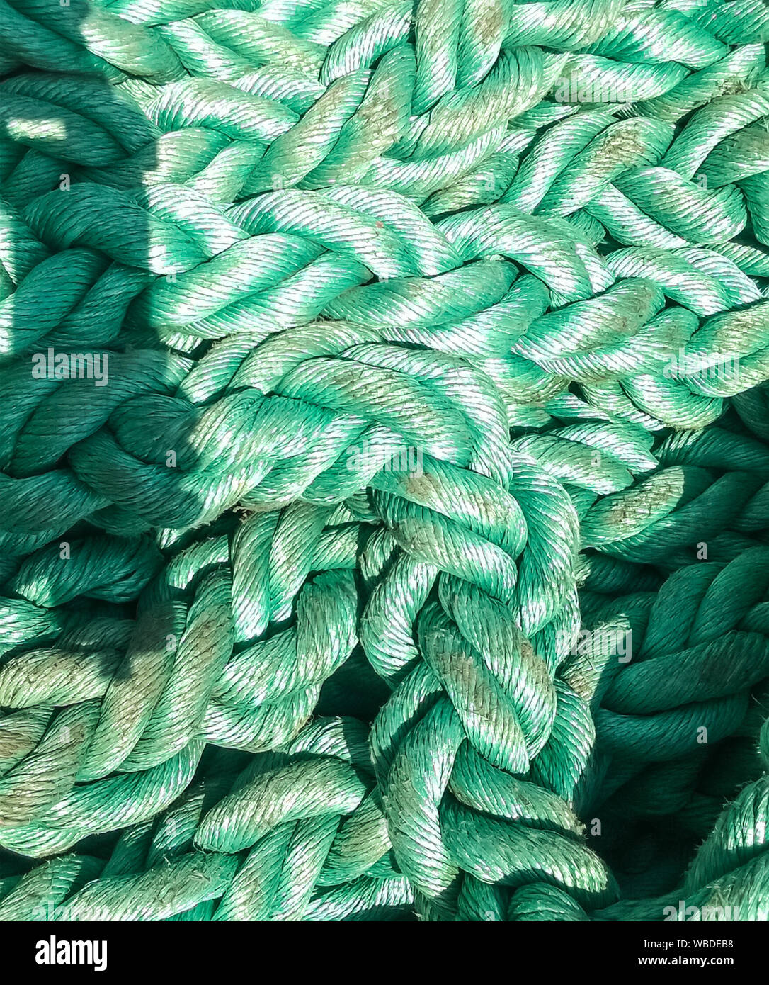 Port rope. Mooring rope. Rope for fastening ships and cargo Stock Photo ...