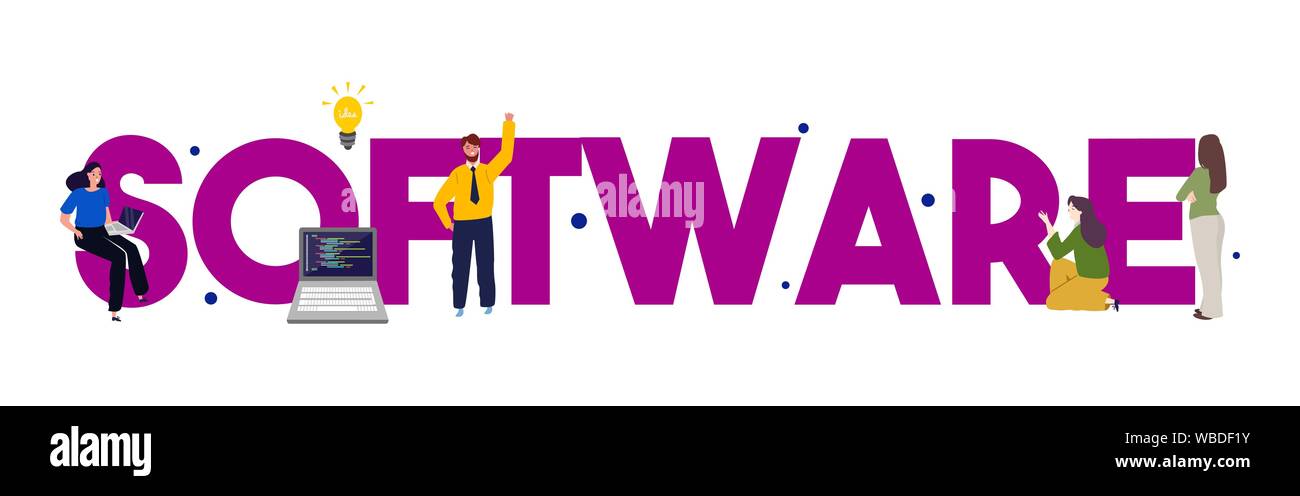 Software, web development, programming concept. Abstract Programming language and program code ...