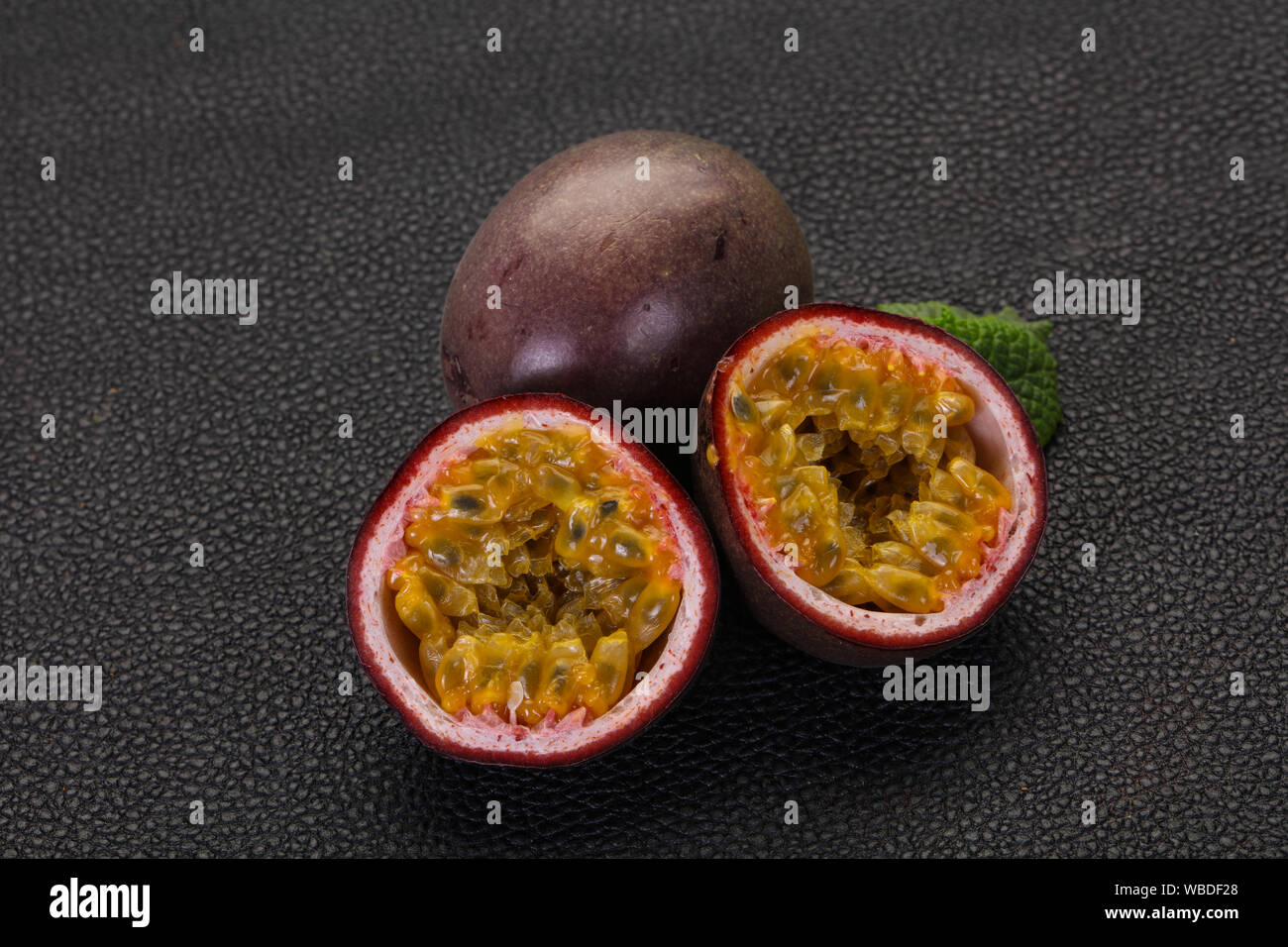 Tropical fresh ripe Passion fruit Stock Photo - Alamy