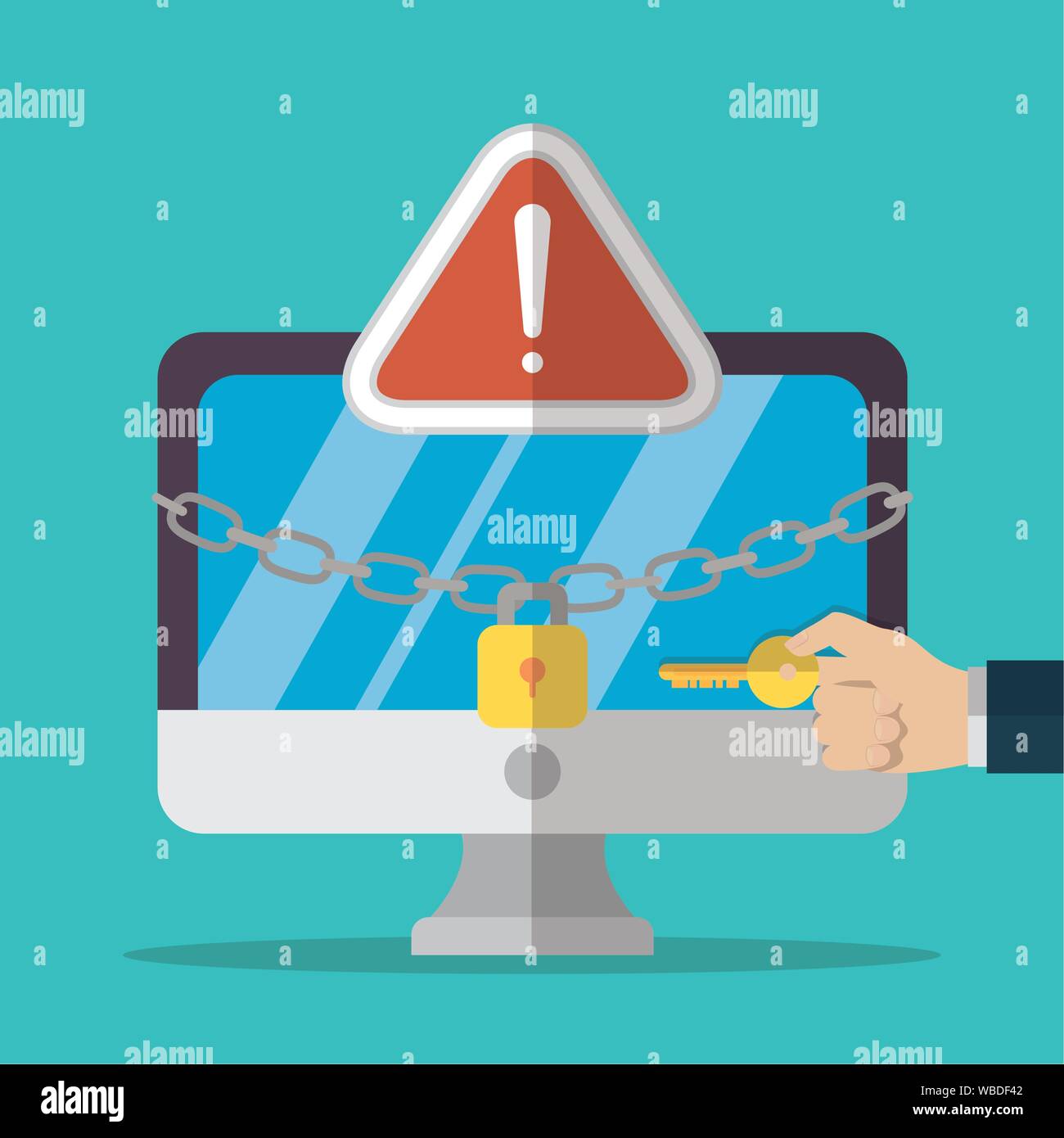 technology internet security flat design Stock Vector Image & Art - Alamy