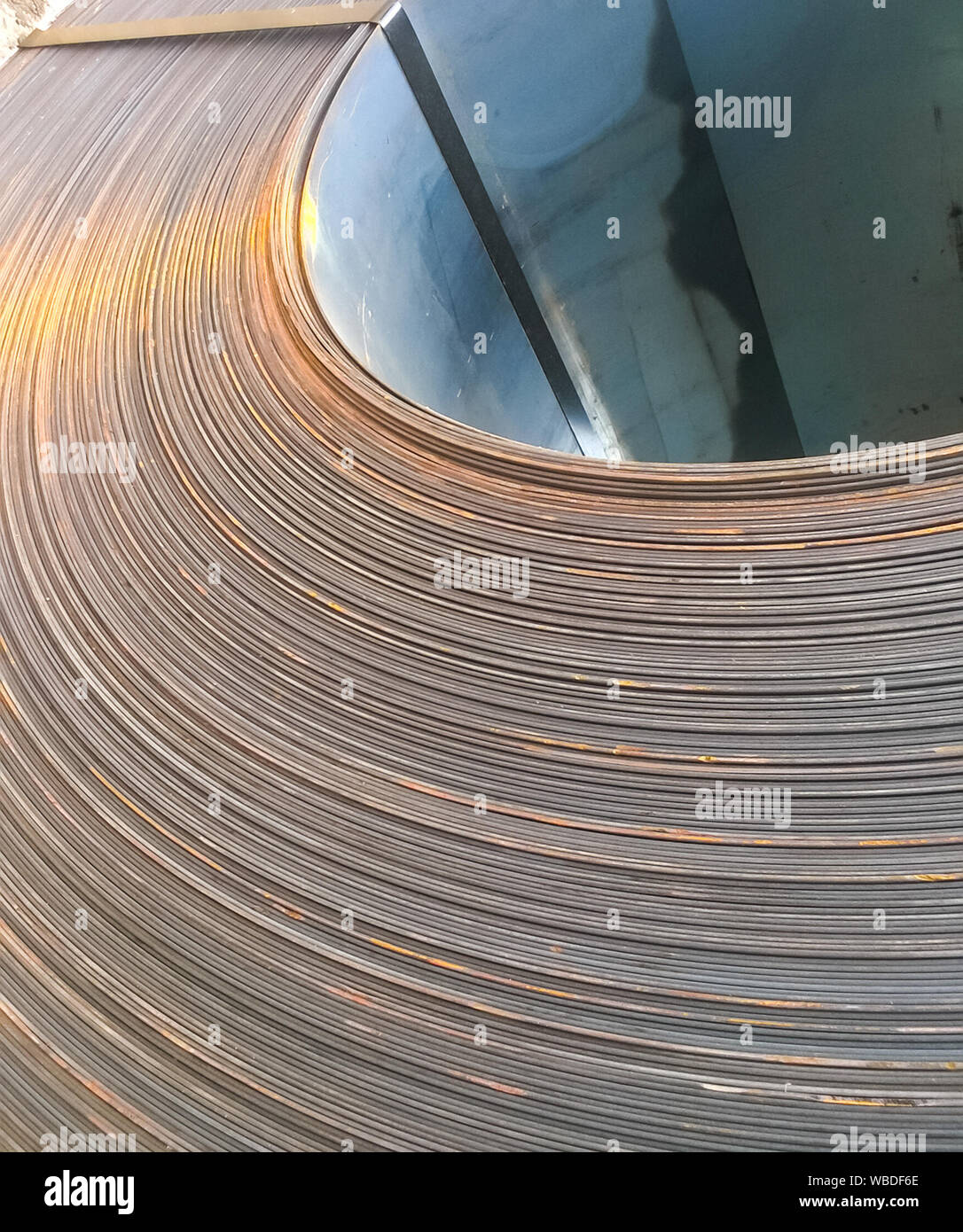 Steel sheets rolled up into rolls. Export Steel. Packing of steel for ...