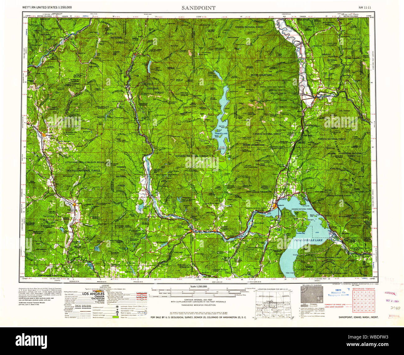 Map of sandpoint hi-res stock photography and images - Alamy