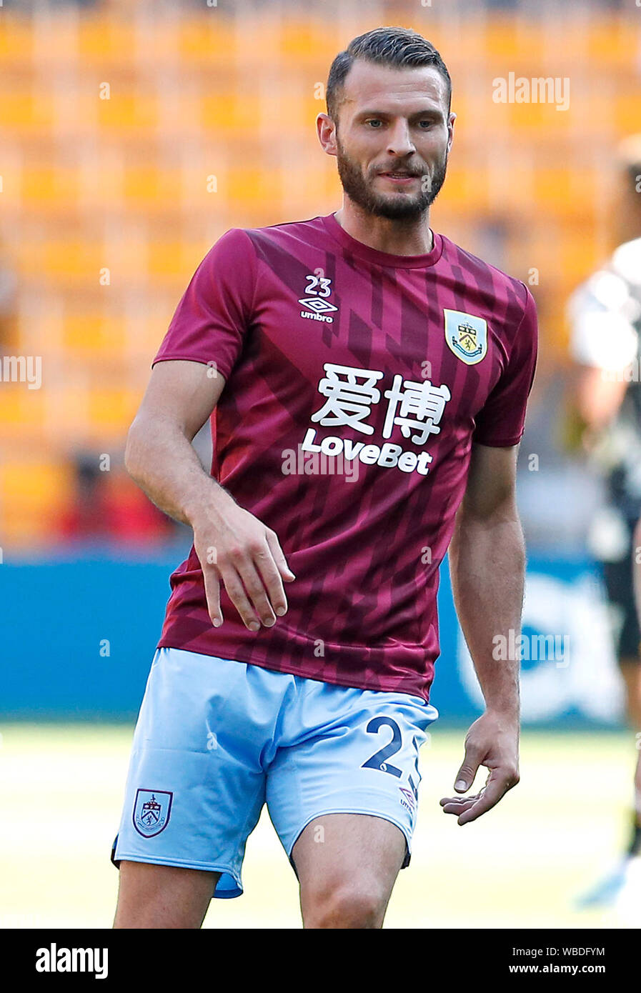 Burnley's Erik Pieters warming up before the game Stock Photo - Alamy