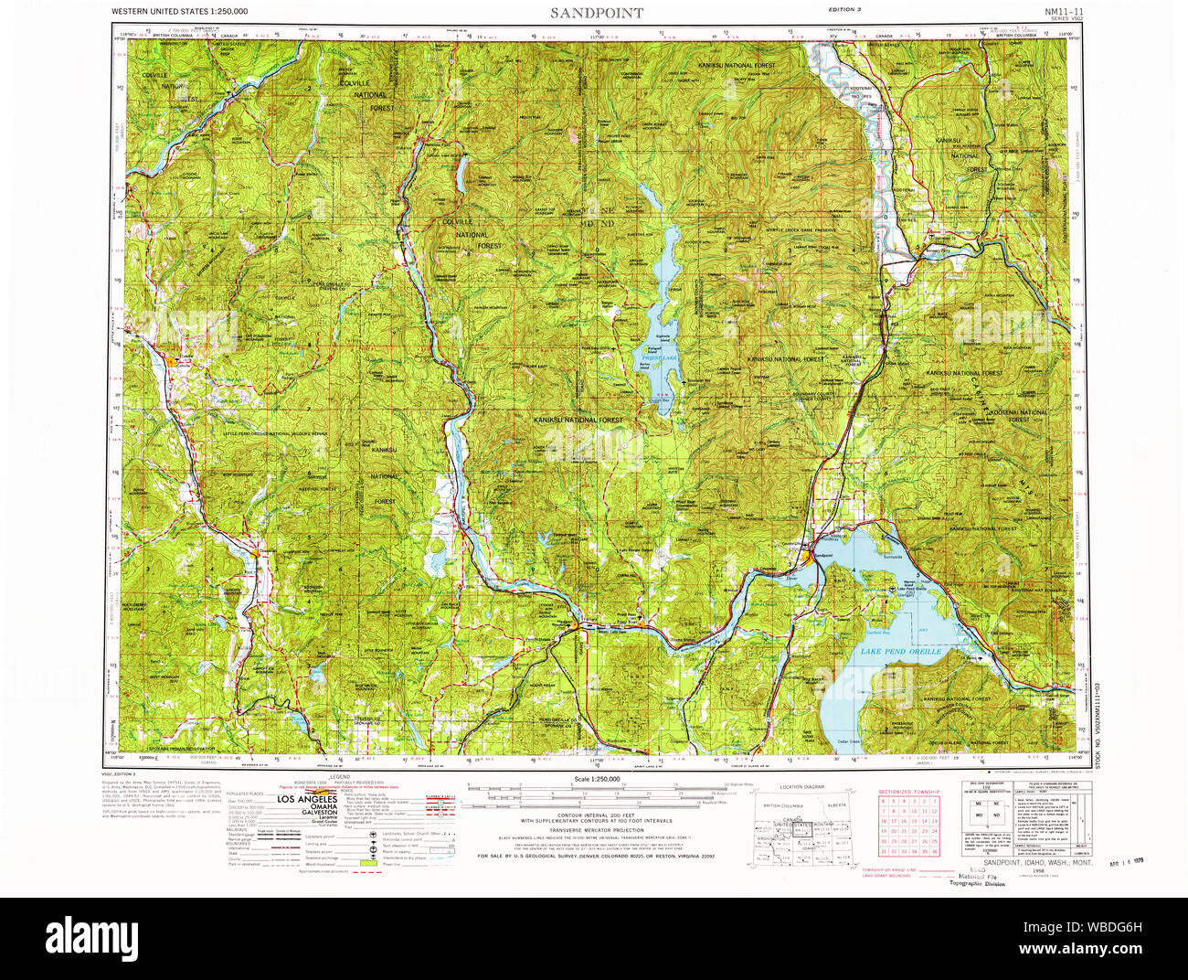 Map of sandpoint hi-res stock photography and images - Alamy