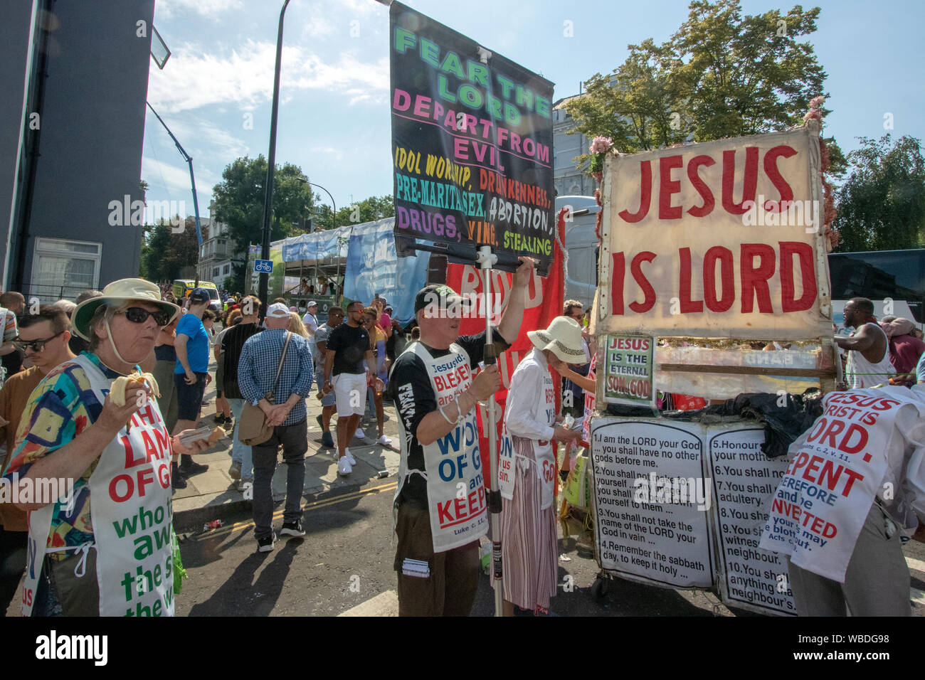 Christian protesters objecting to secular behaviour during the ...