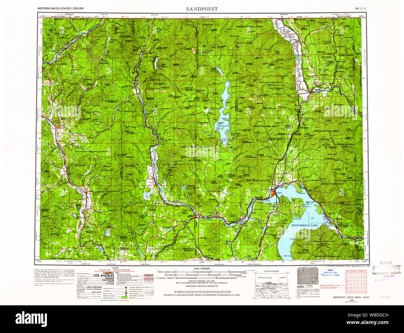 Map of sandpoint hi-res stock photography and images - Alamy