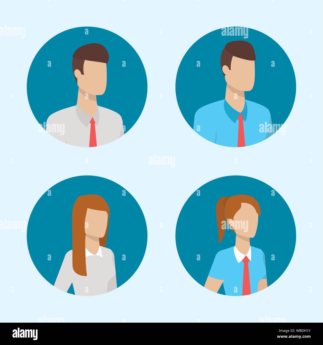 Young people round icons hi-res stock photography and images - Alamy